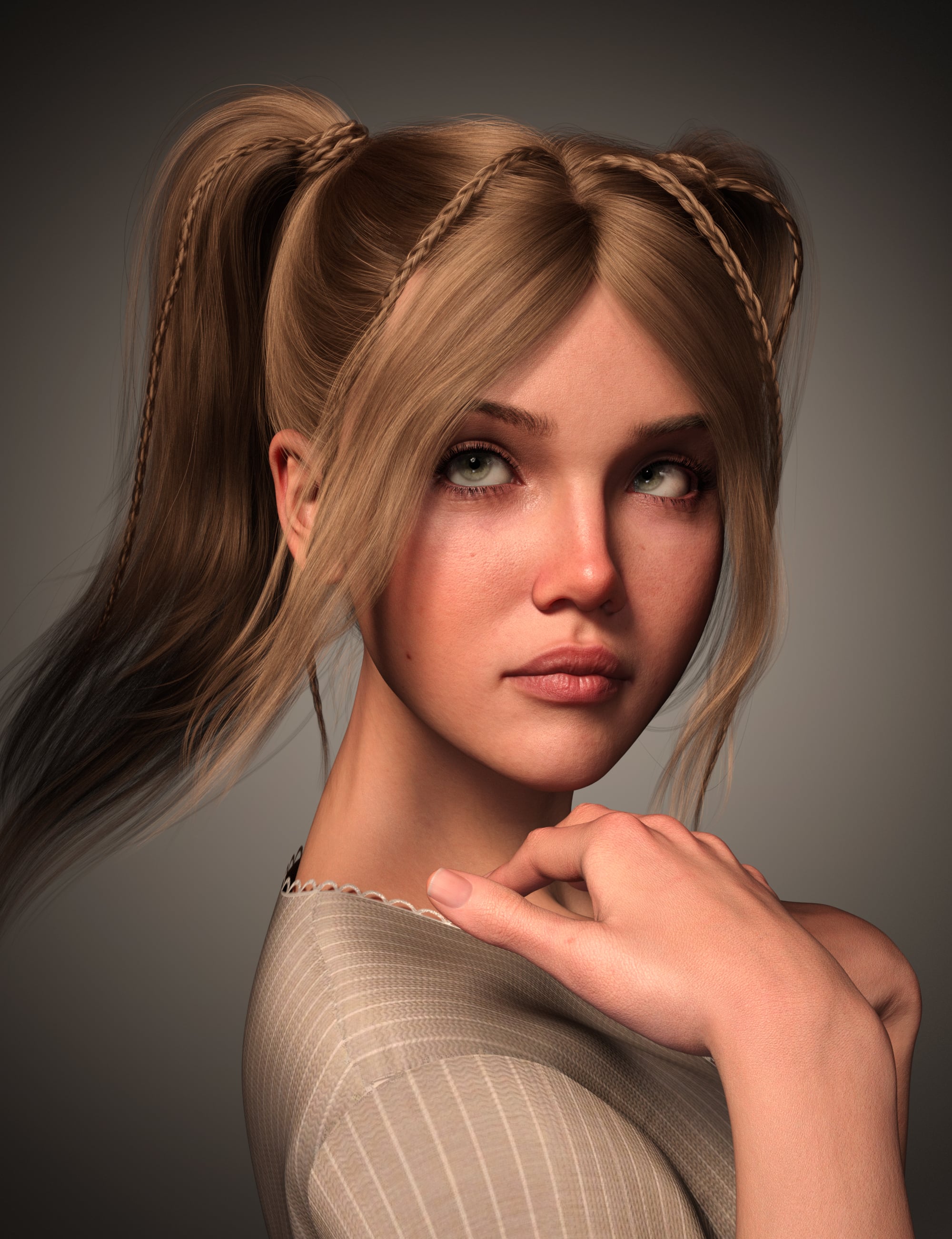 FE Ponytails Braids Hair for Genesis 9 | Daz 3D