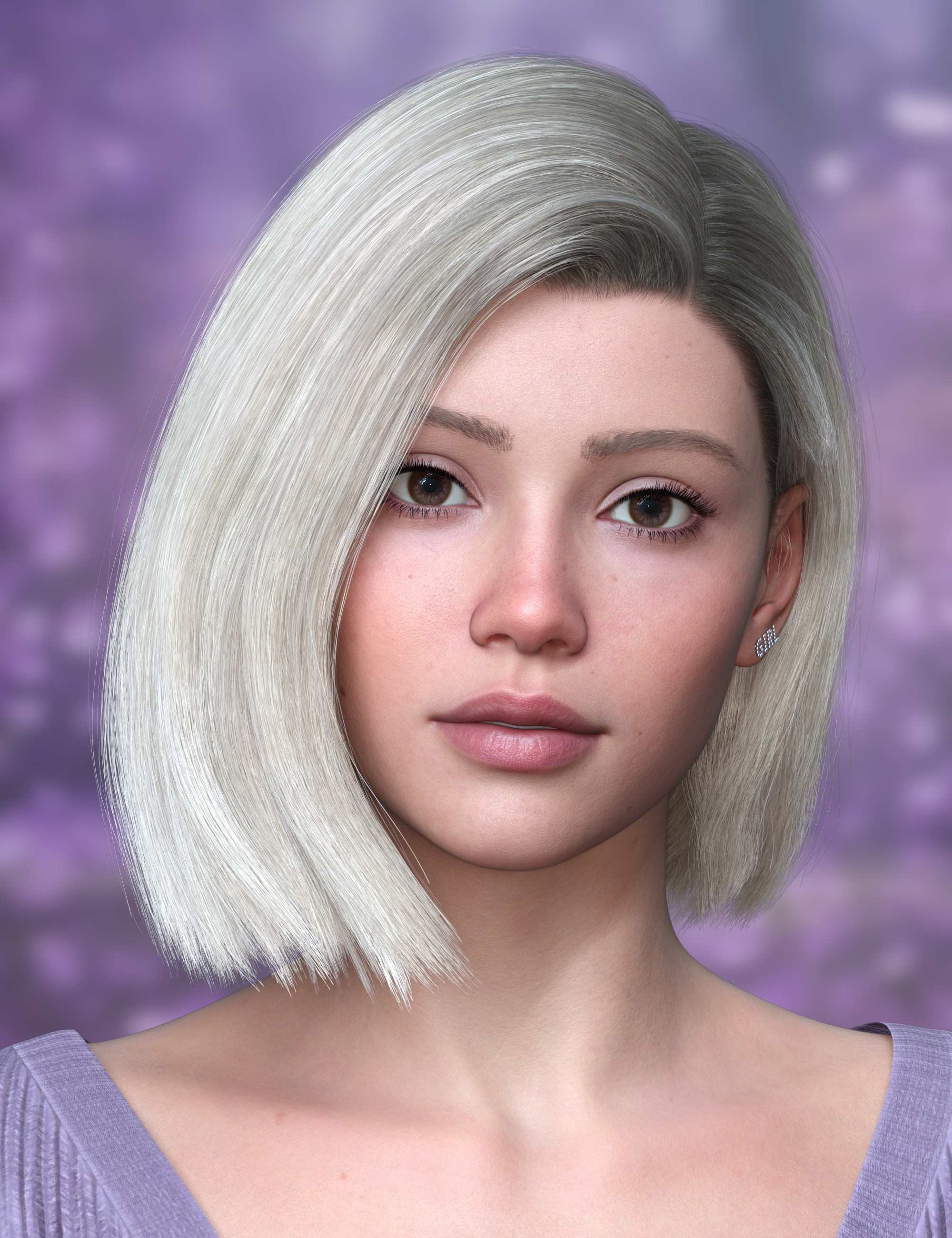 ALO Elara Hair and Hair Clips for Genesis 9, 8, and 8.1 Female | Daz 3D