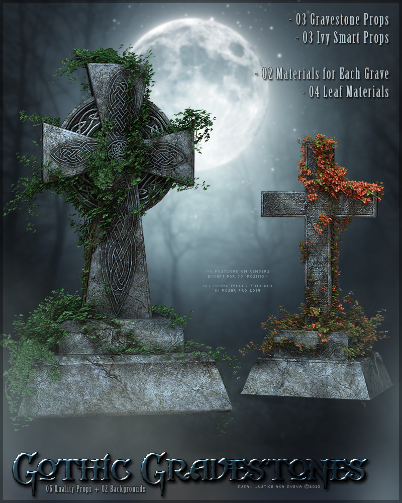 SV's Gothic Gravestones | Daz 3D