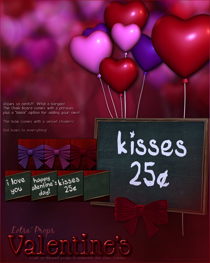 Lotsa Props - Valentine's Edition | Daz 3D