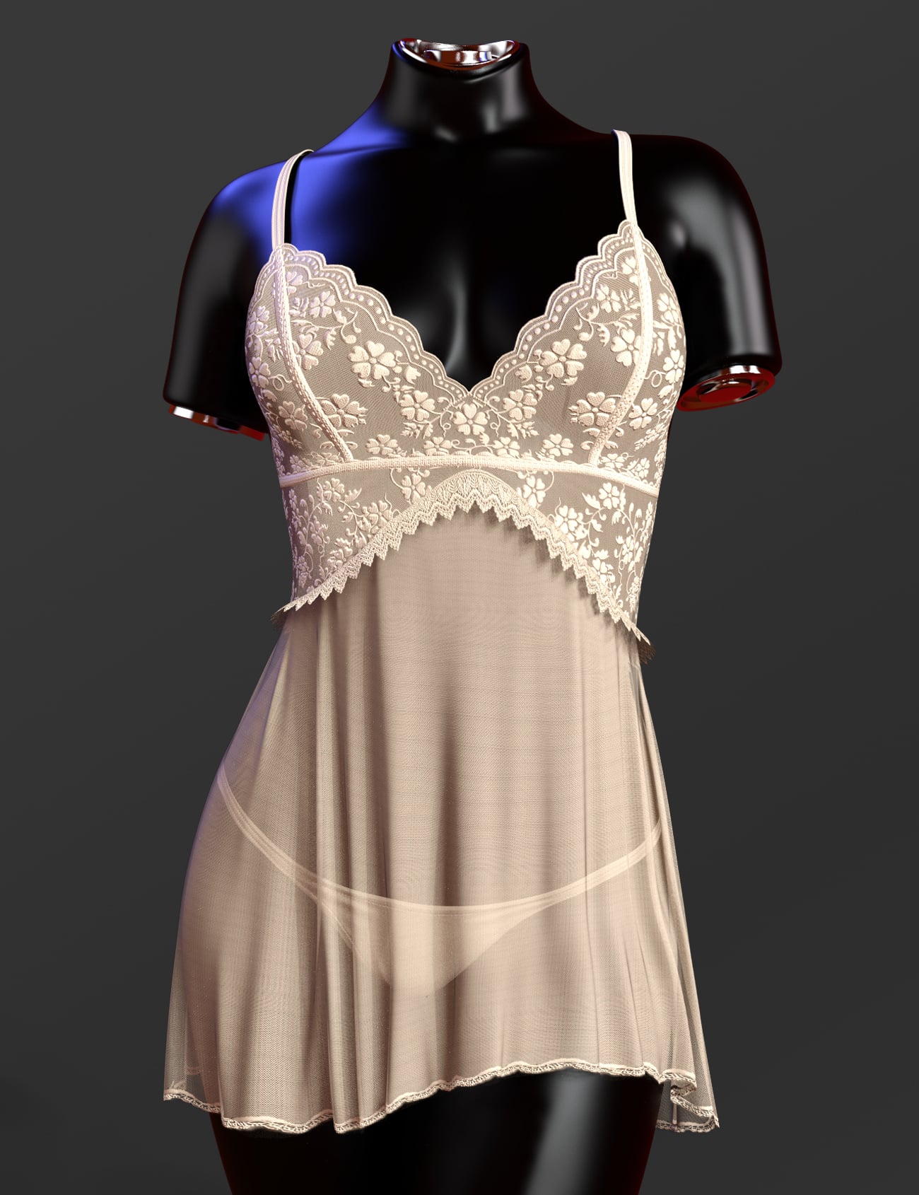 dForce X-Fashion Dream Lace Babydoll for Genesis 9 | Daz 3D
