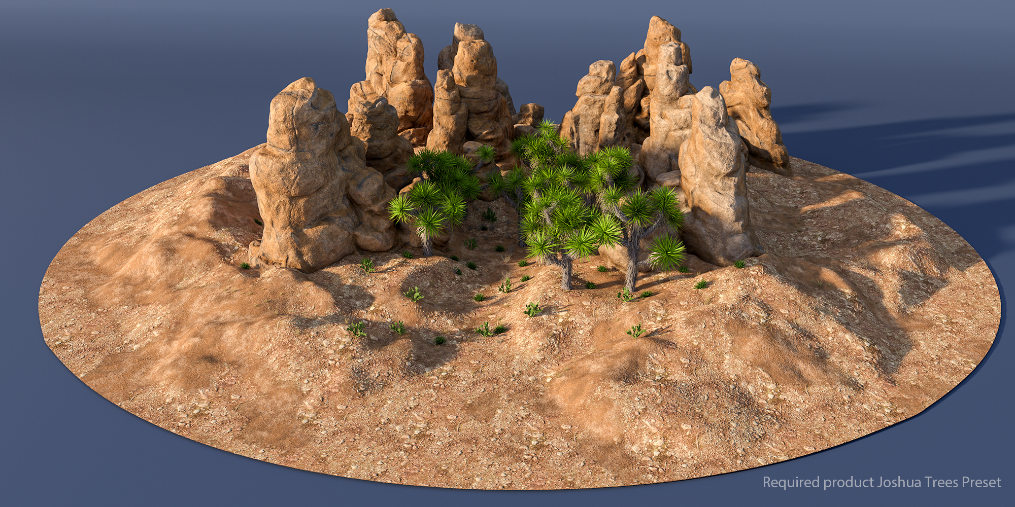 Rocky Desert for Simple Grasslands Expanse | Daz 3D