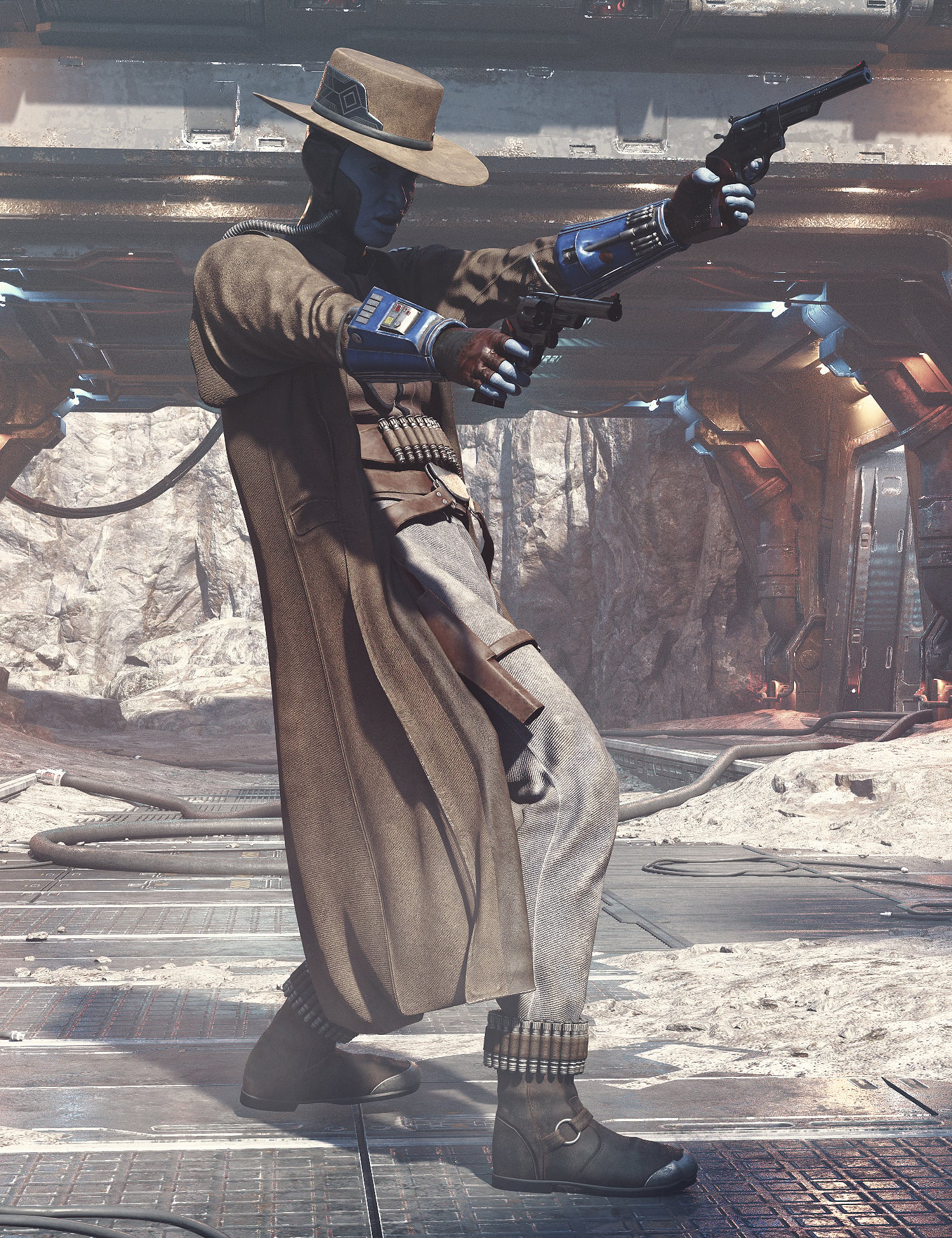 Shadow Mercenary Outfit Add-On | Daz 3D