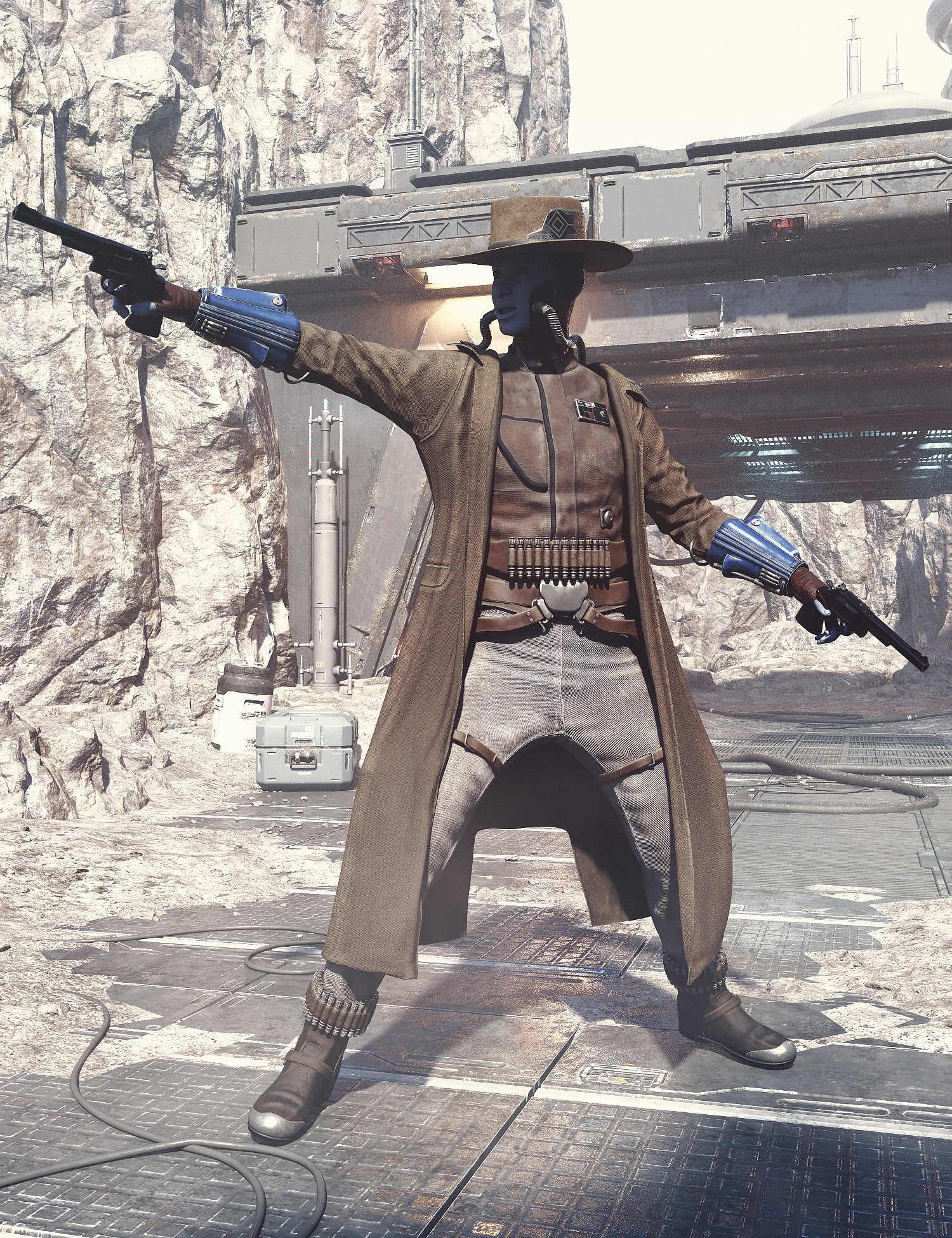 Shadow Mercenary Outfit Add-On | Daz 3D