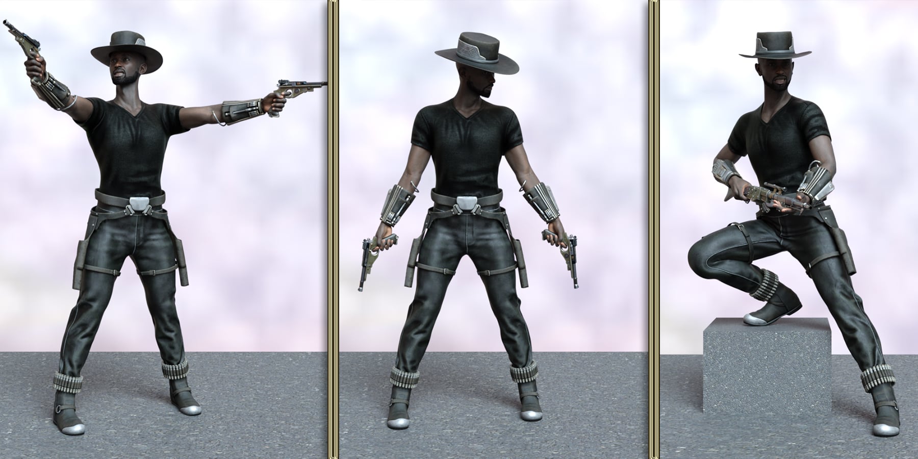 West Gunman Poses for Harlow 9 | Daz 3D