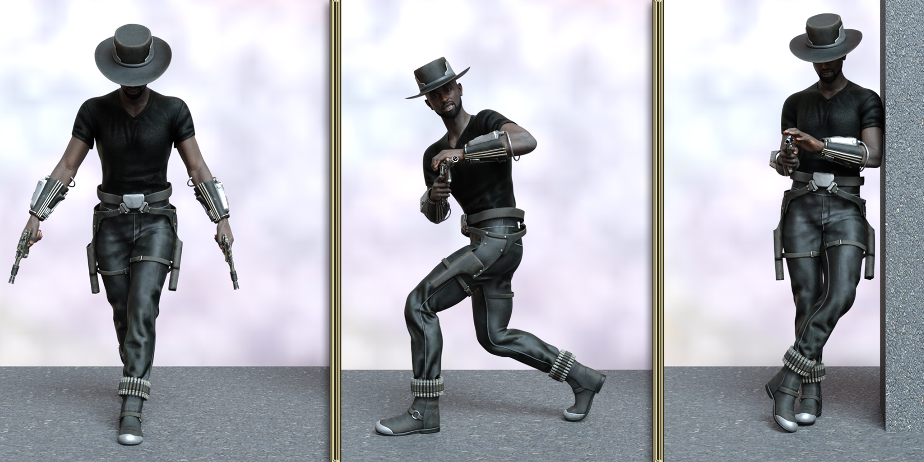 West Gunman Poses for Harlow 9 | Daz 3D