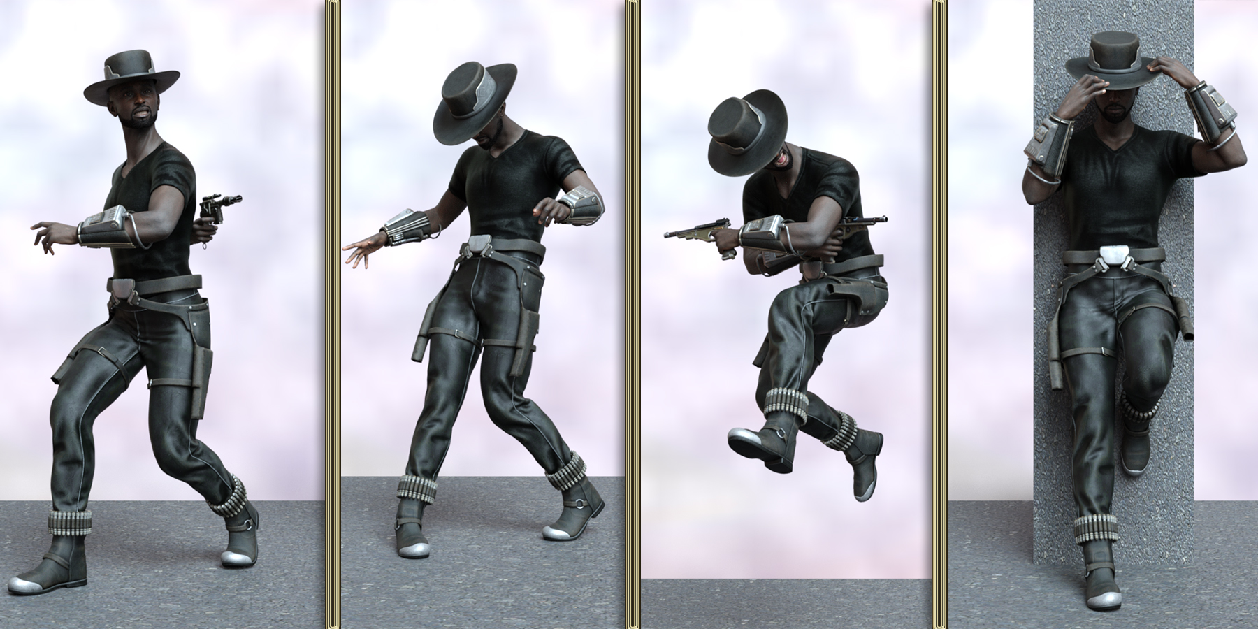 West Gunman Poses for Harlow 9 | Daz 3D
