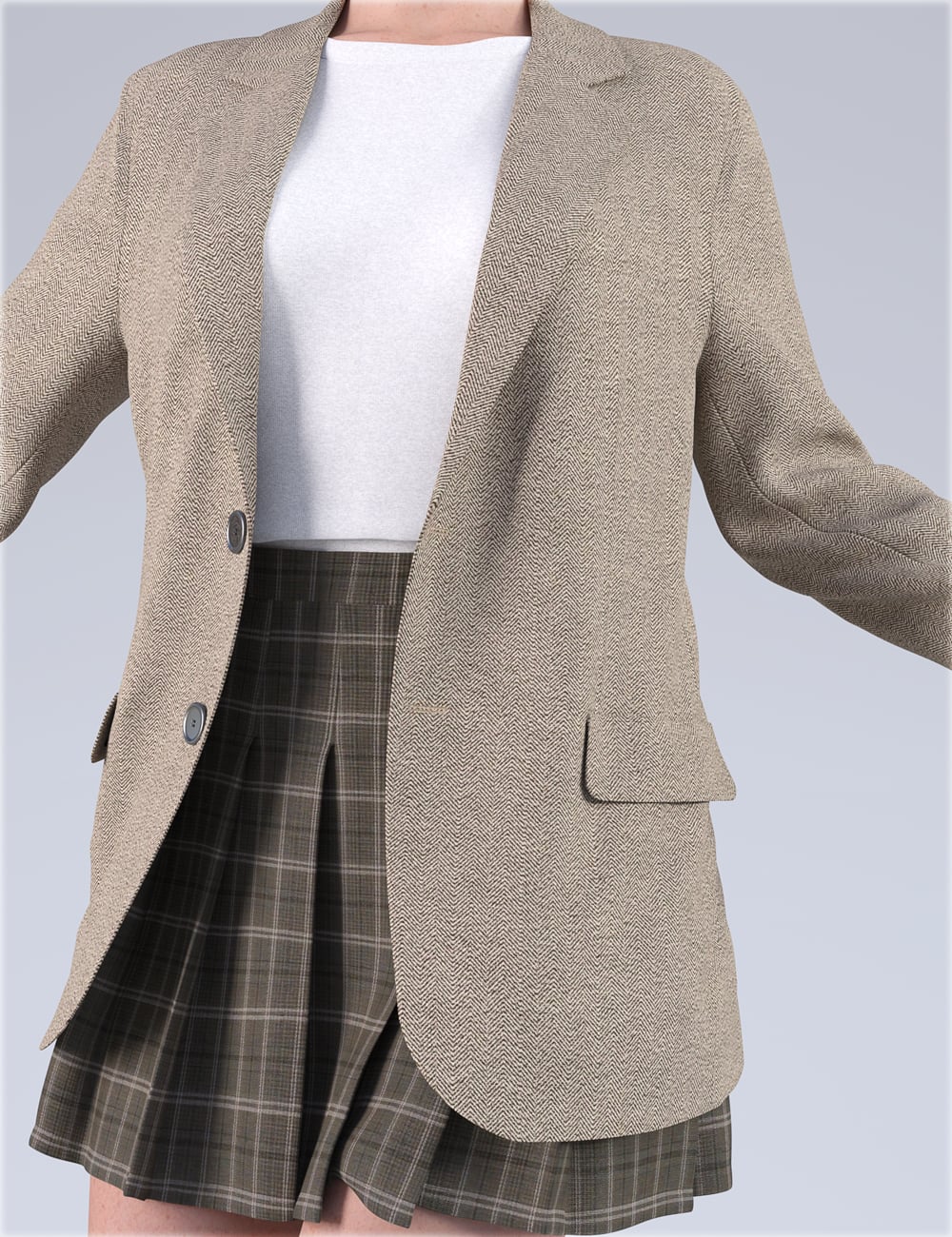 dForce HnC24 Casual Jacket Outfit for Genesis 9 | Daz 3D