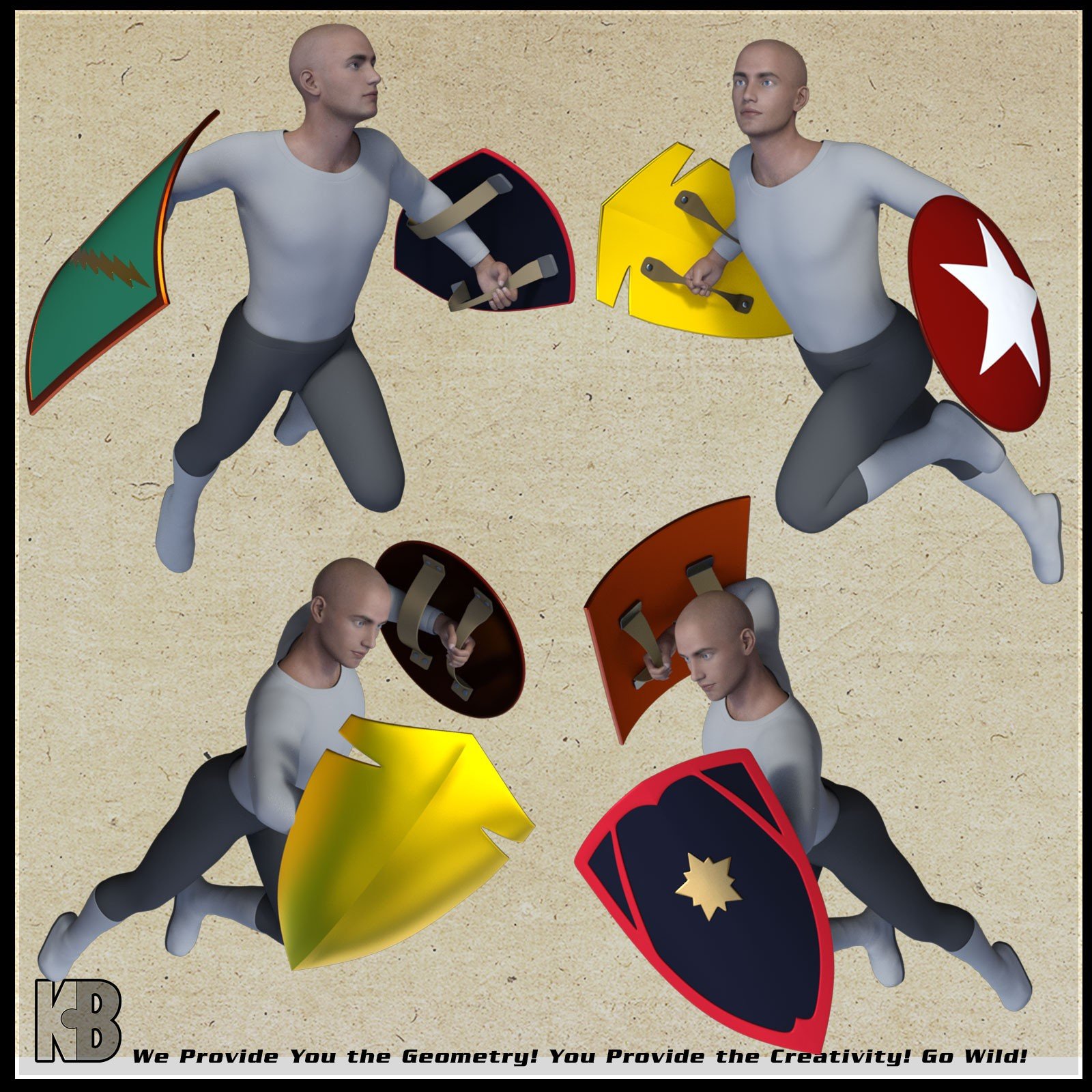 Shields v002 MMKB | Daz 3D