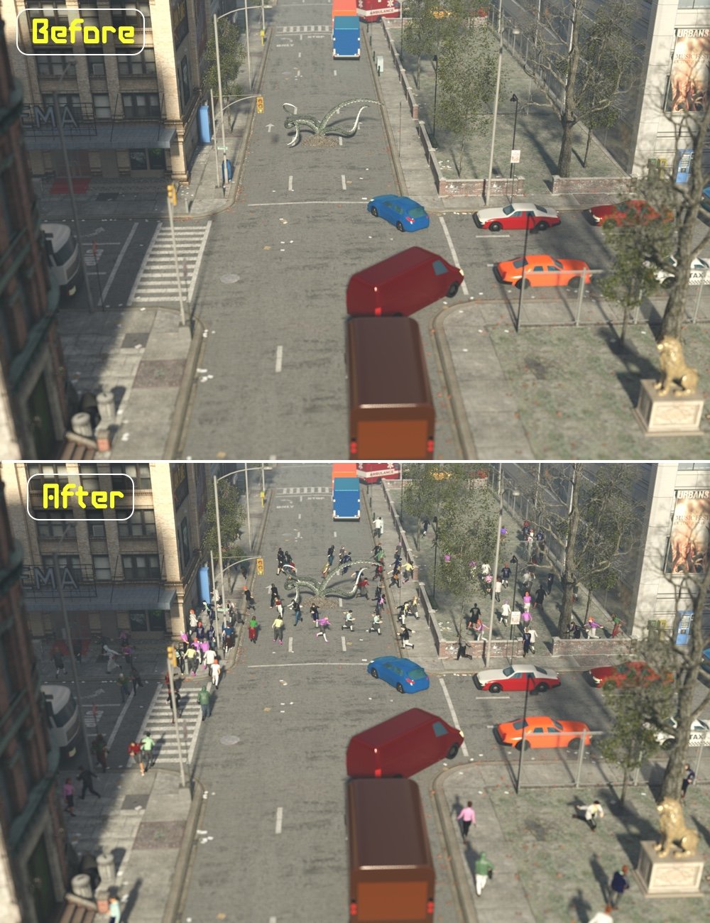 Lowpoly Crowd Creator Bundle | Daz 3D