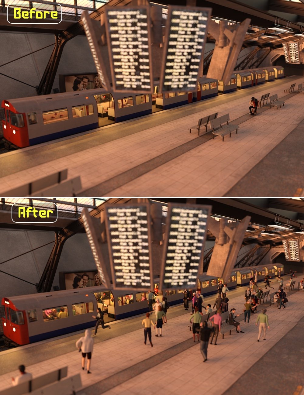 Lowpoly Crowd Creator Bundle | Daz 3D