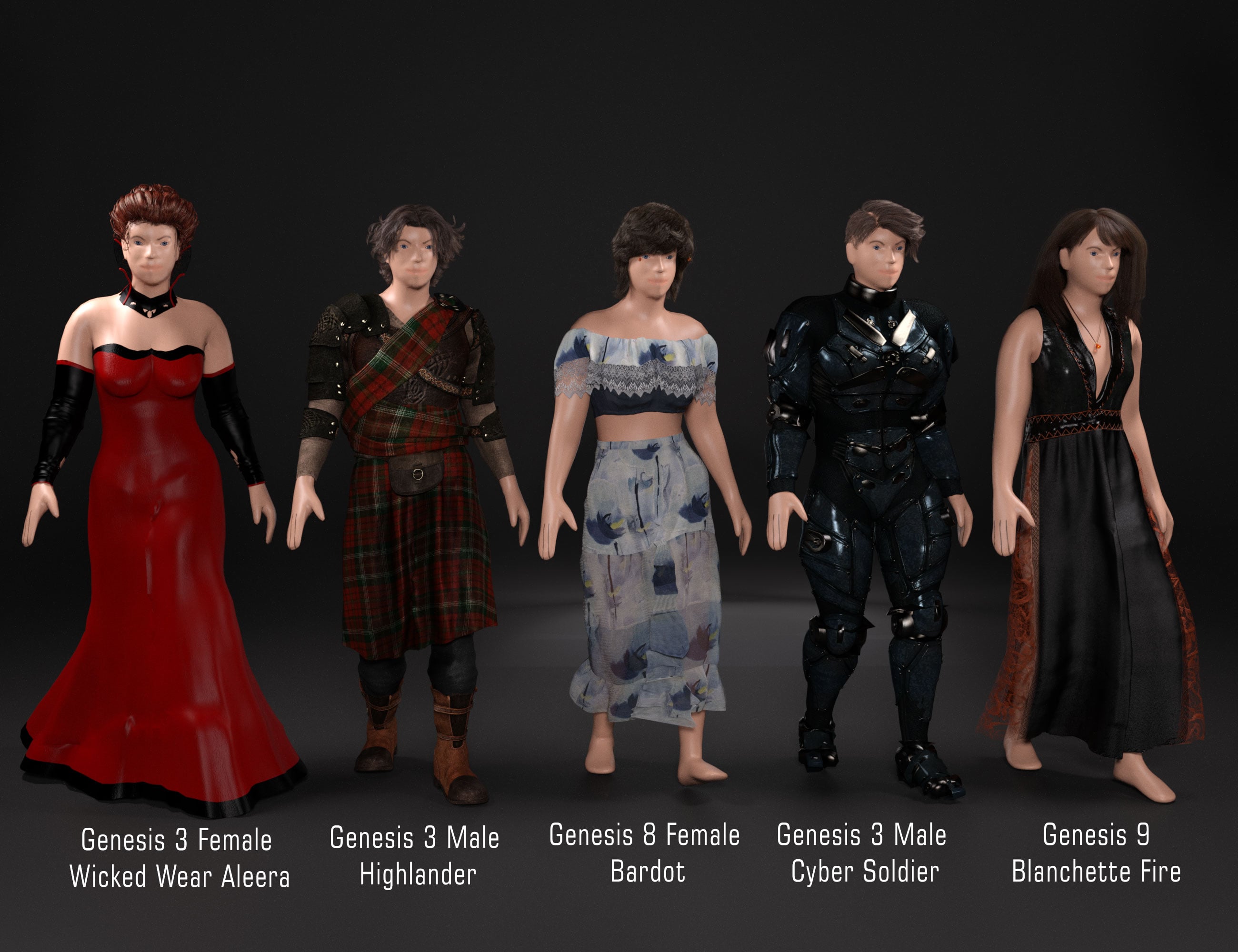 Lowpoly Crowd Creator Bundle | Daz 3D