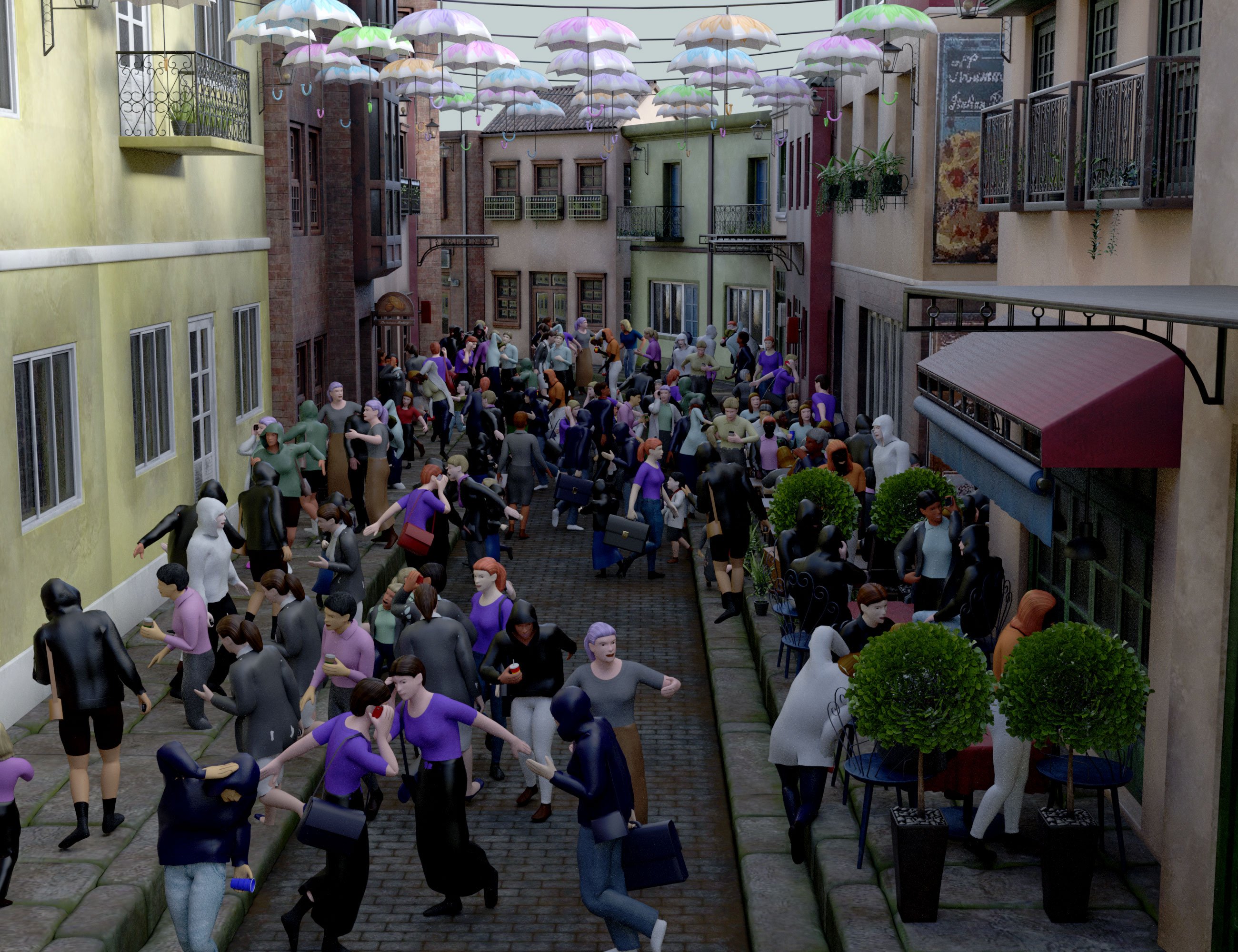 Lowpoly Crowd Creator Bundle | Daz 3D