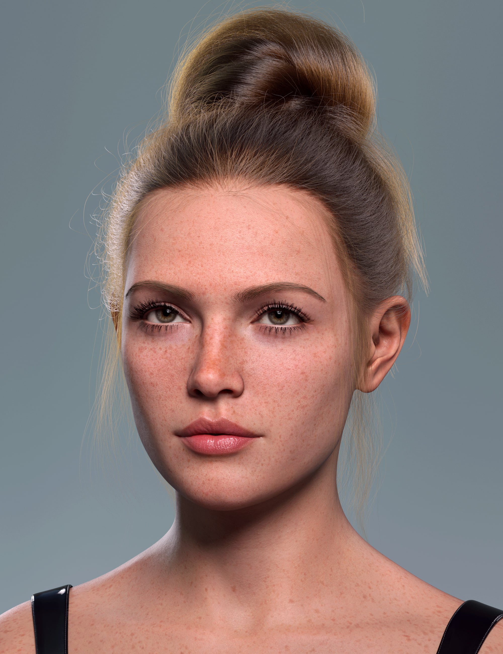dForce Strand-Based Everyday Updo 3 Hair for Genesis 9 | Daz 3D