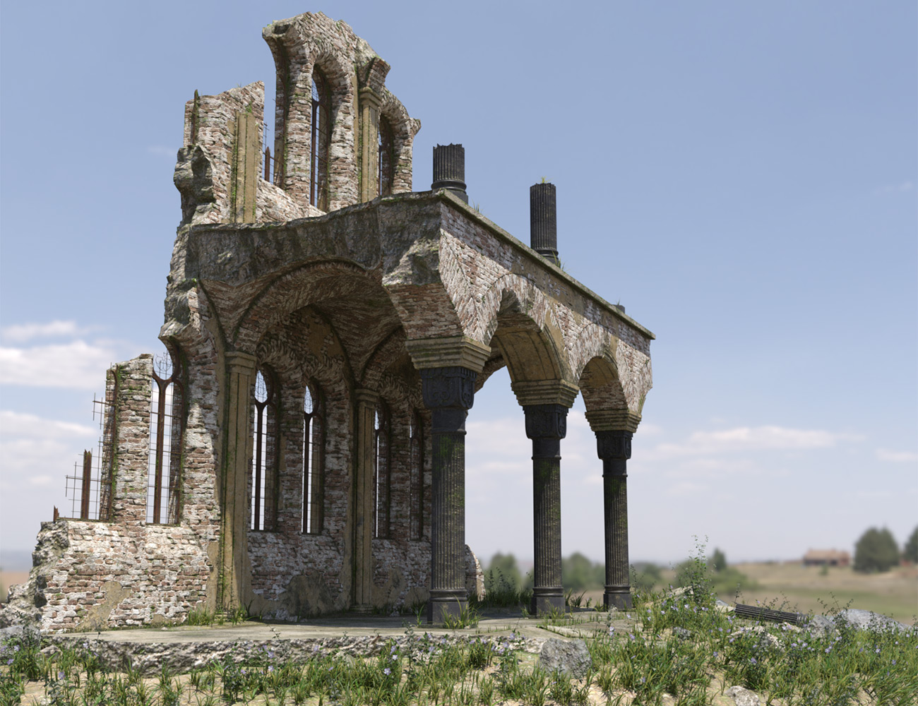 Forgotten Ruins Vignette | Daz 3D