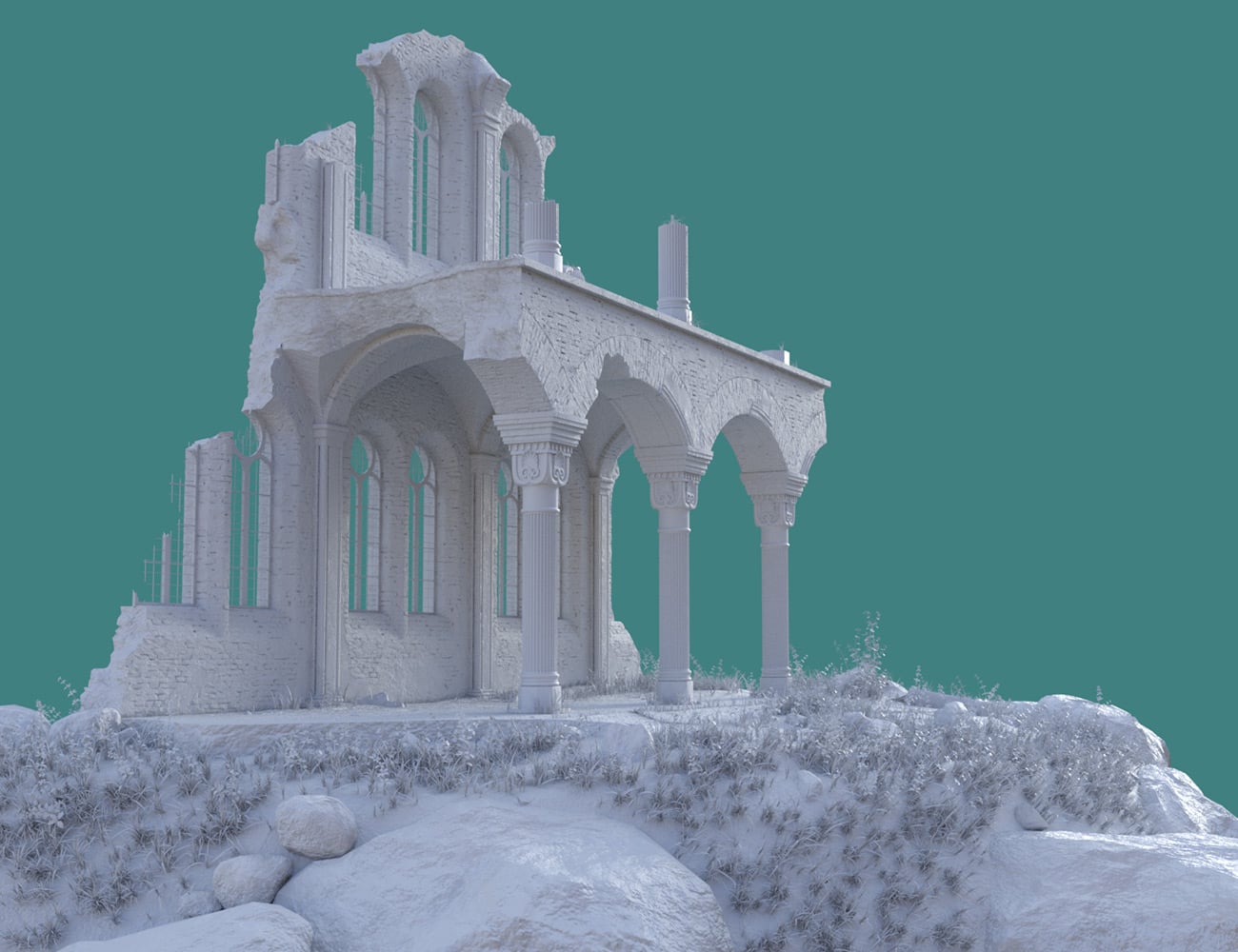 Forgotten Ruins Vignette | Daz 3D