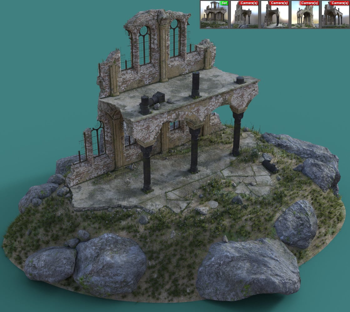 Forgotten Ruins Vignette | Daz 3D