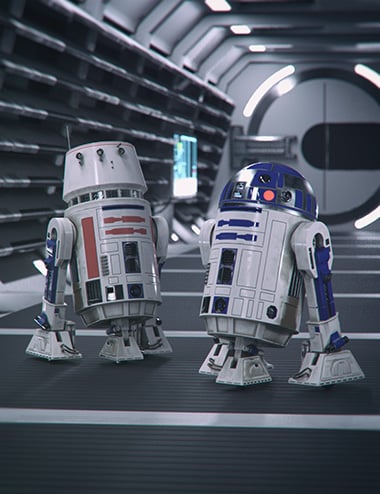 Sci-Fi Western Rebel Droids | Daz 3D