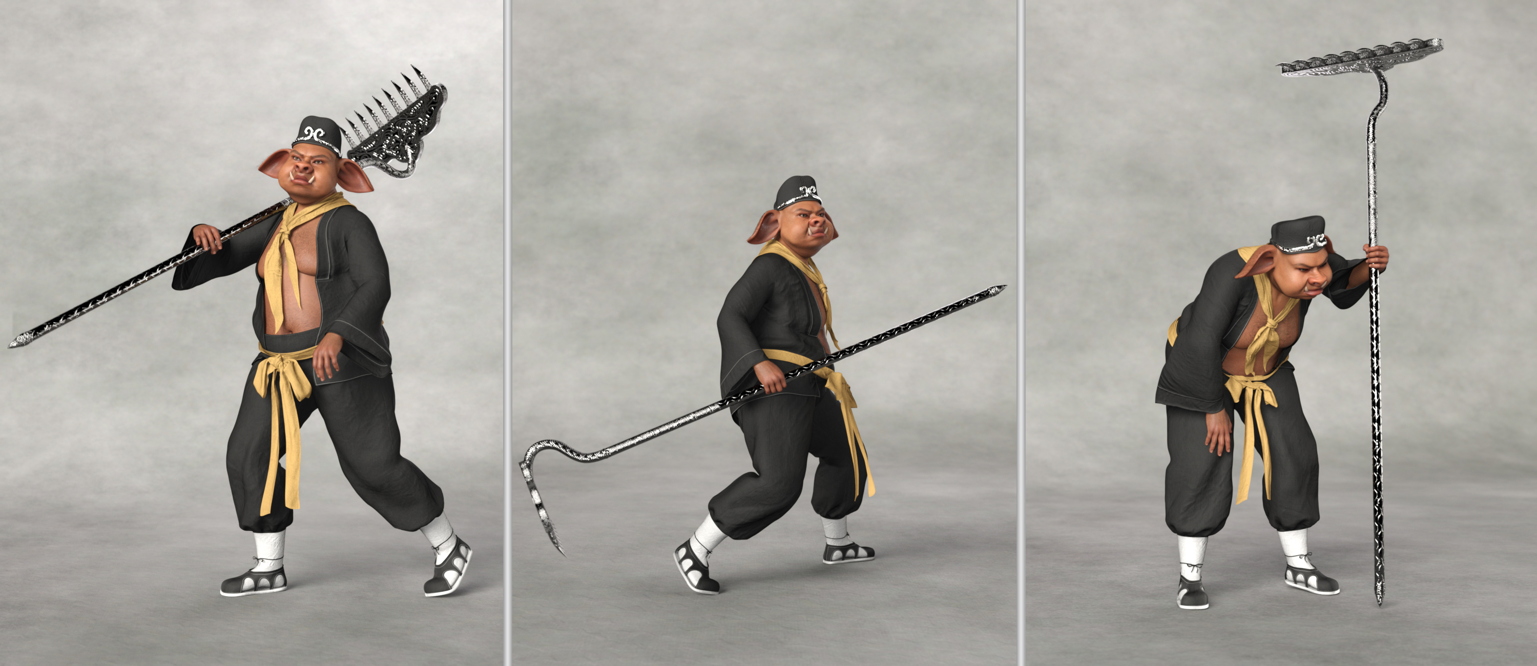 MK Pigsy Poses and Expressions Set for Genesis 9 | Daz 3D