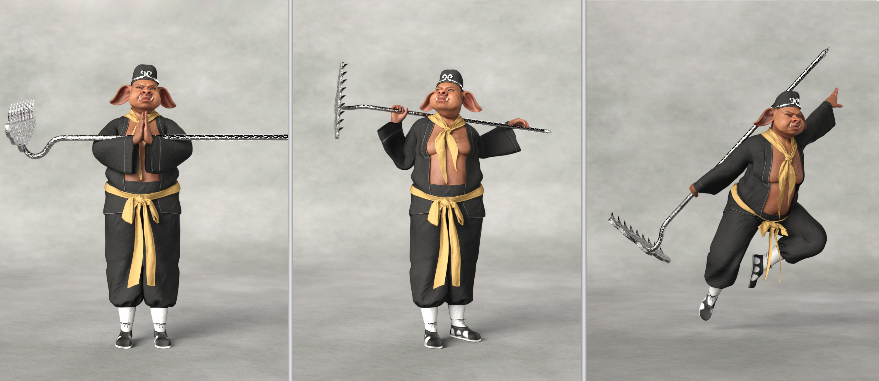 MK Pigsy Poses and Expressions Set for Genesis 9 | Daz 3D