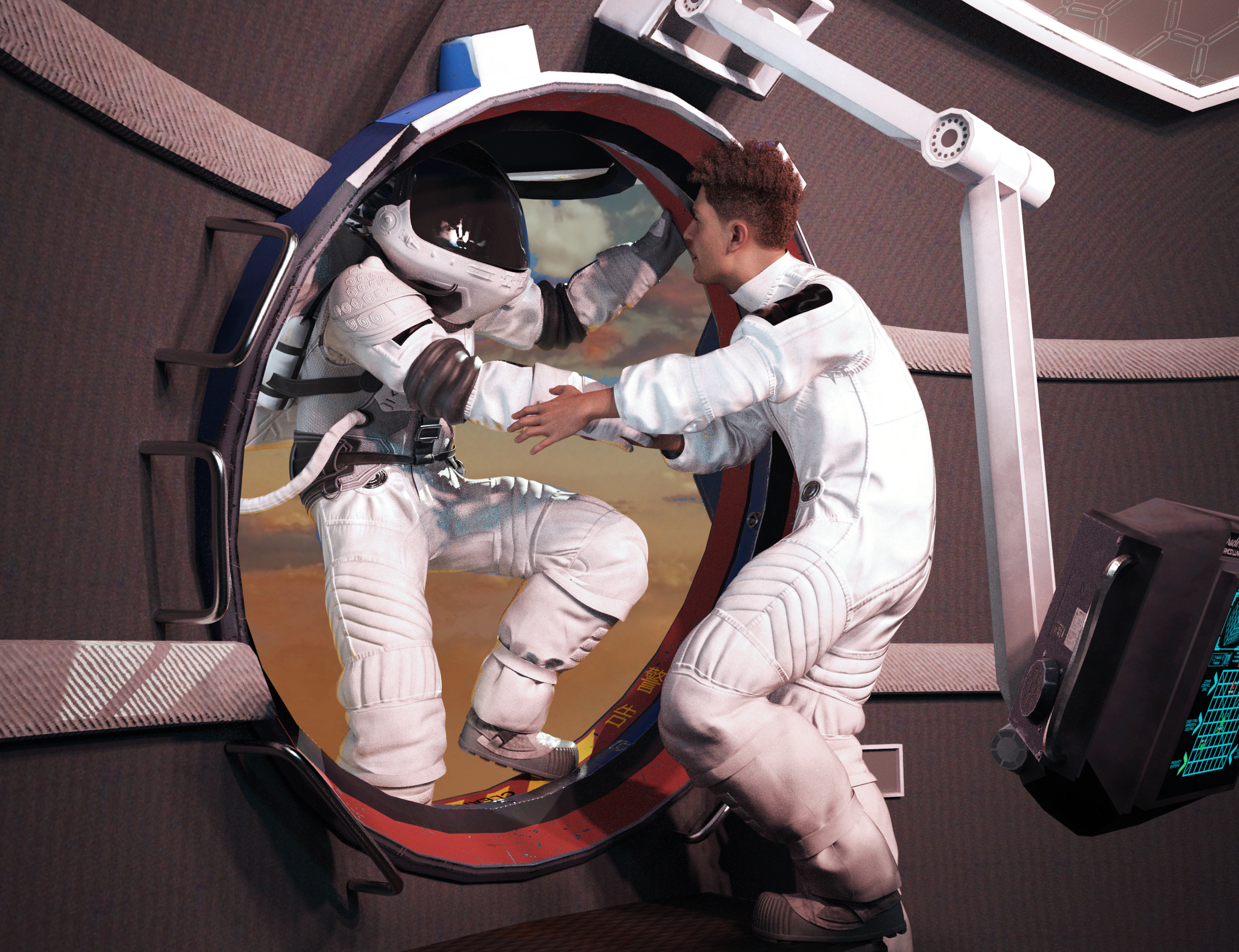 FF's TLT Cab 2 Cameras with Poses for Genesis 9 | Daz 3D