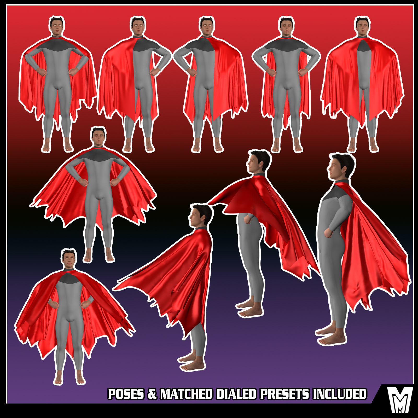 Cape 004 MMKBG3M dForce | Daz 3D
