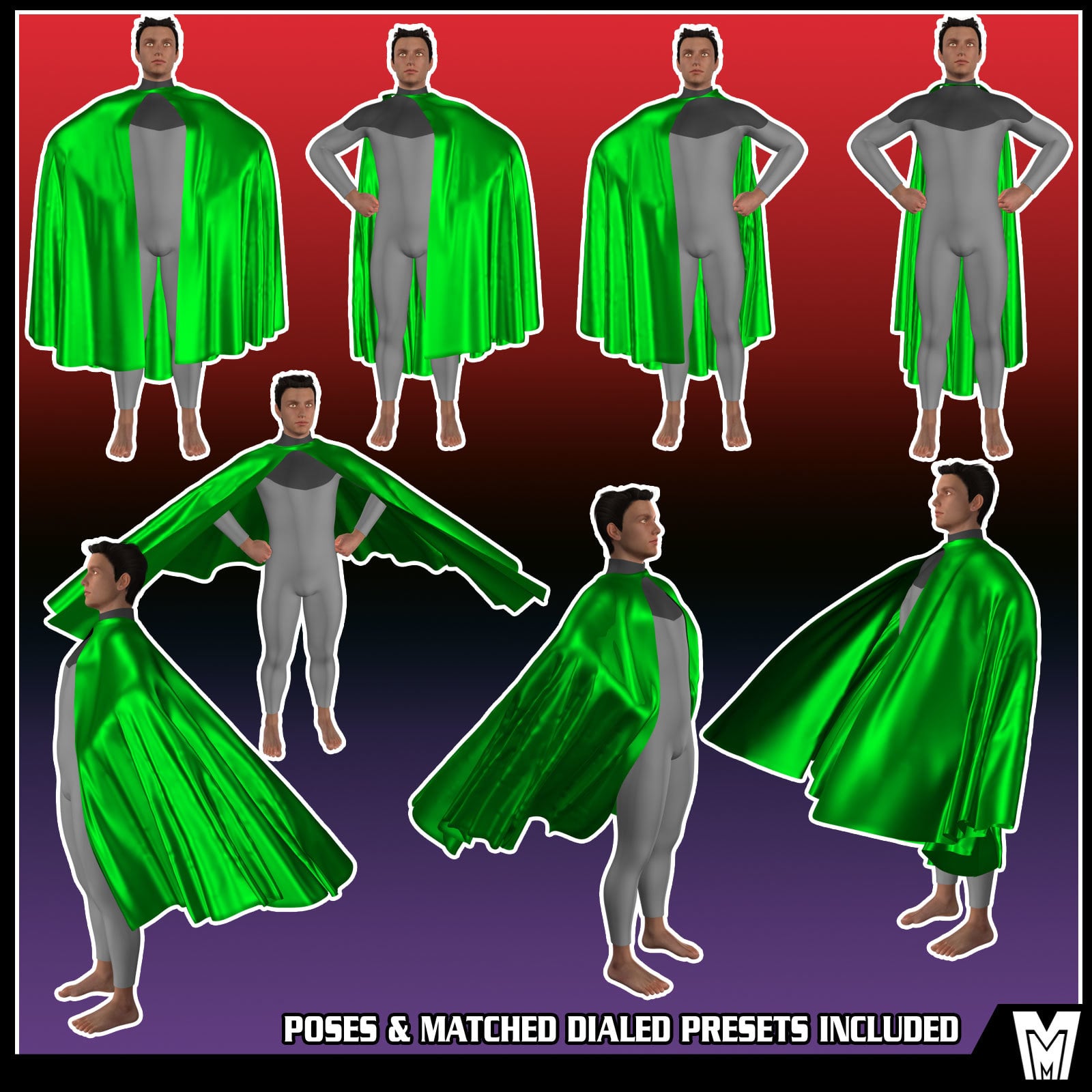 Cape 005 MMKBG3M dForce | Daz 3D