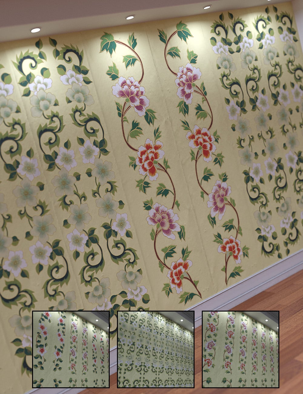 Whimsical Wallpaper Iray Shaders | Daz 3D