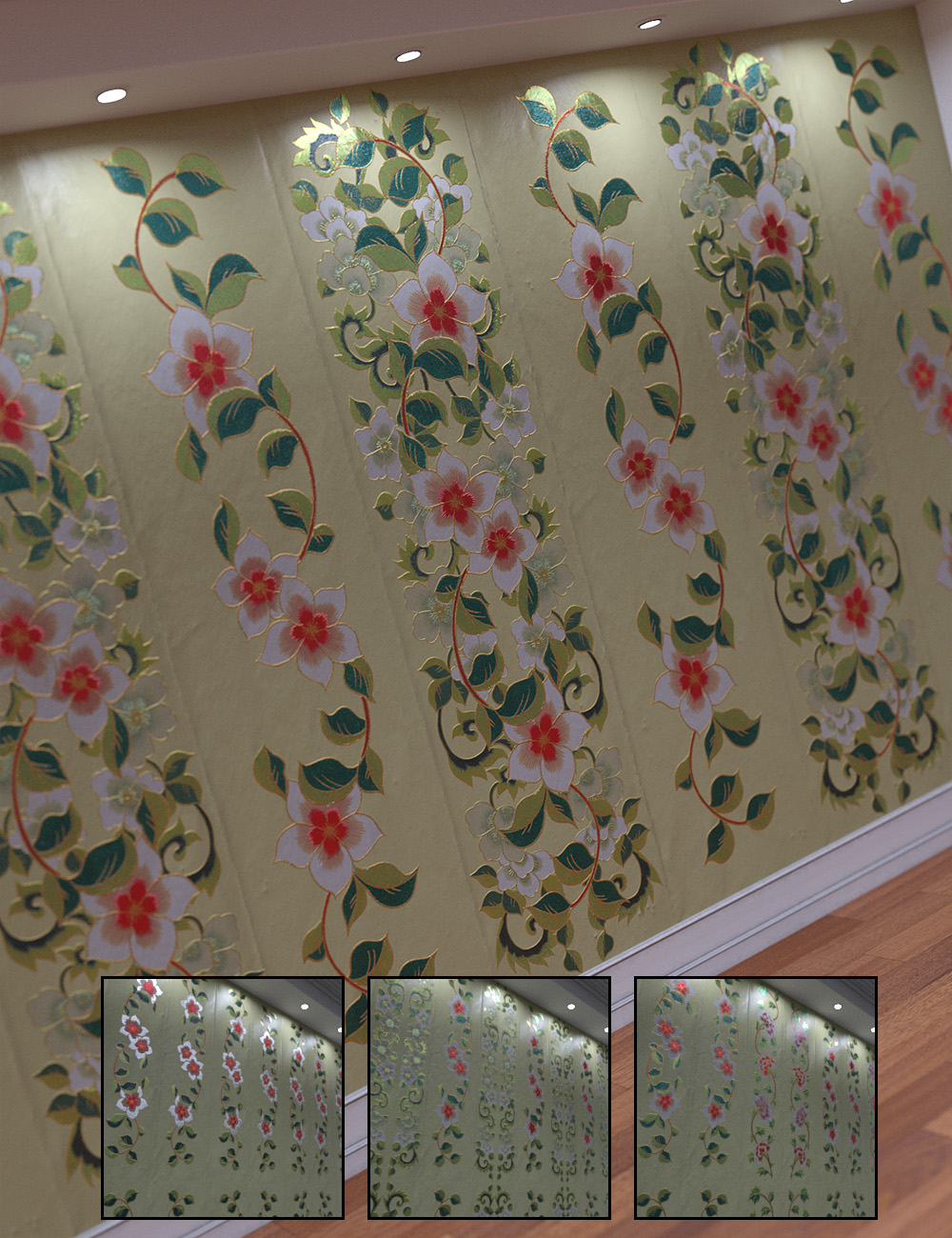 Whimsical Wallpaper Iray Shaders | Daz 3D