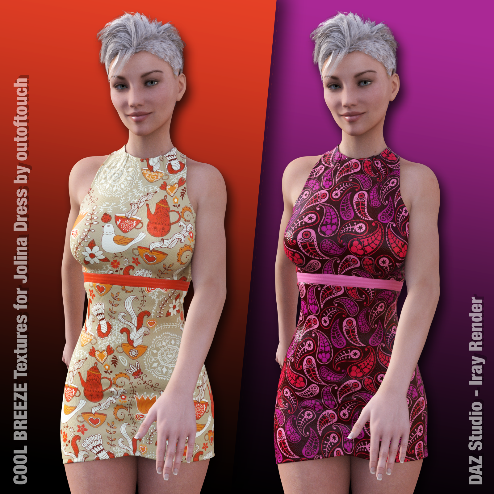 COOL BREEZE Textures for Jolina Dress | Daz 3D