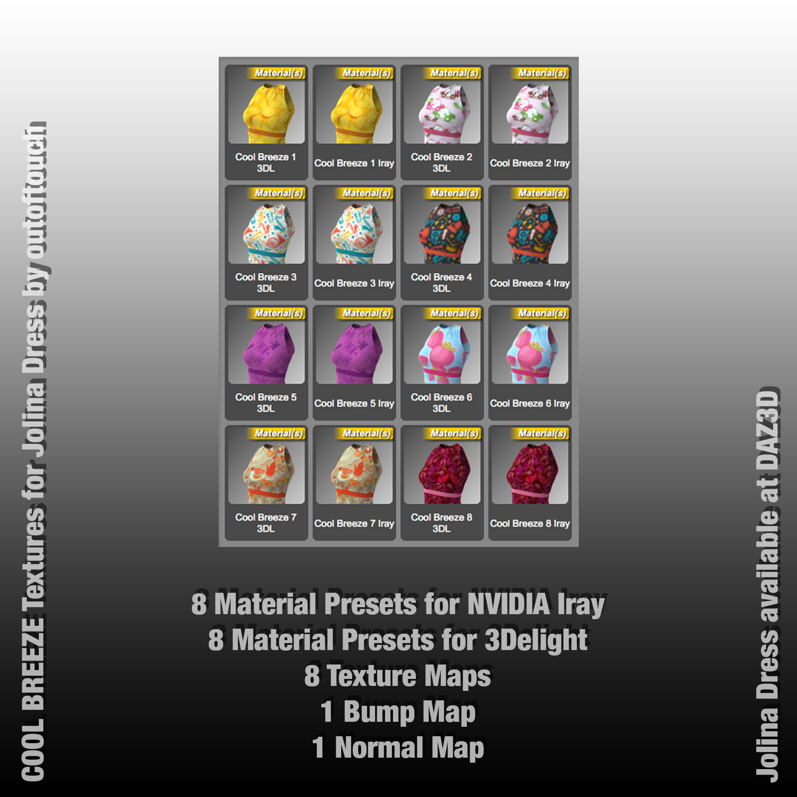 COOL BREEZE Textures for Jolina Dress | Daz 3D