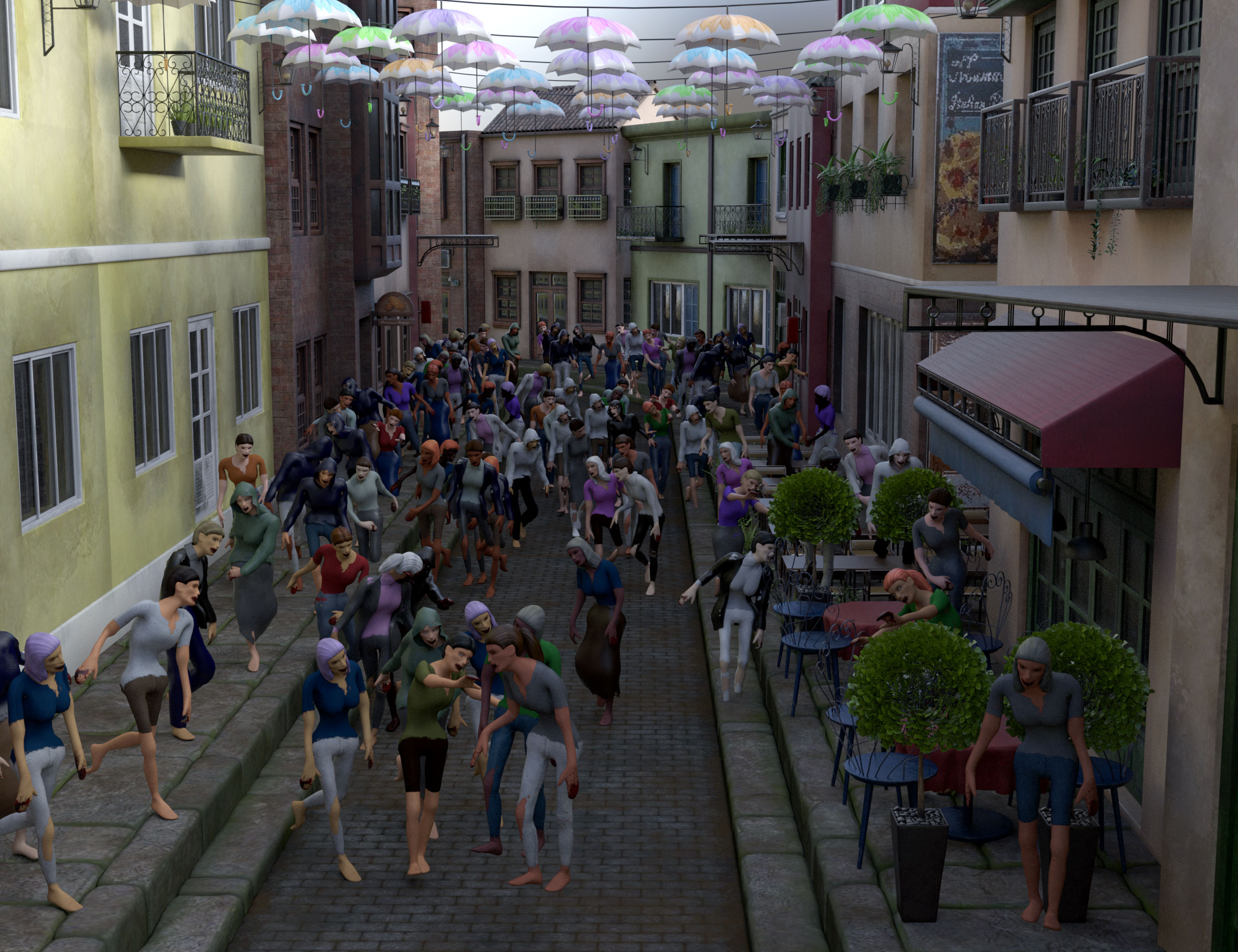 LowPoly Crowd Creator Expansion: Undead | Daz 3D