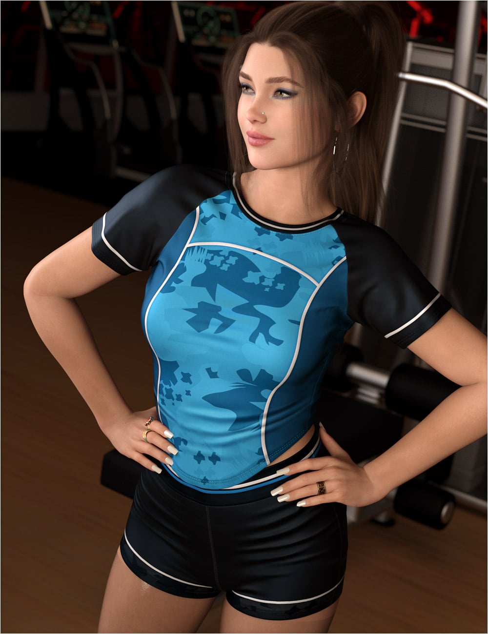 Exercising Textures for dForce SU Sports Clothes | Daz 3D