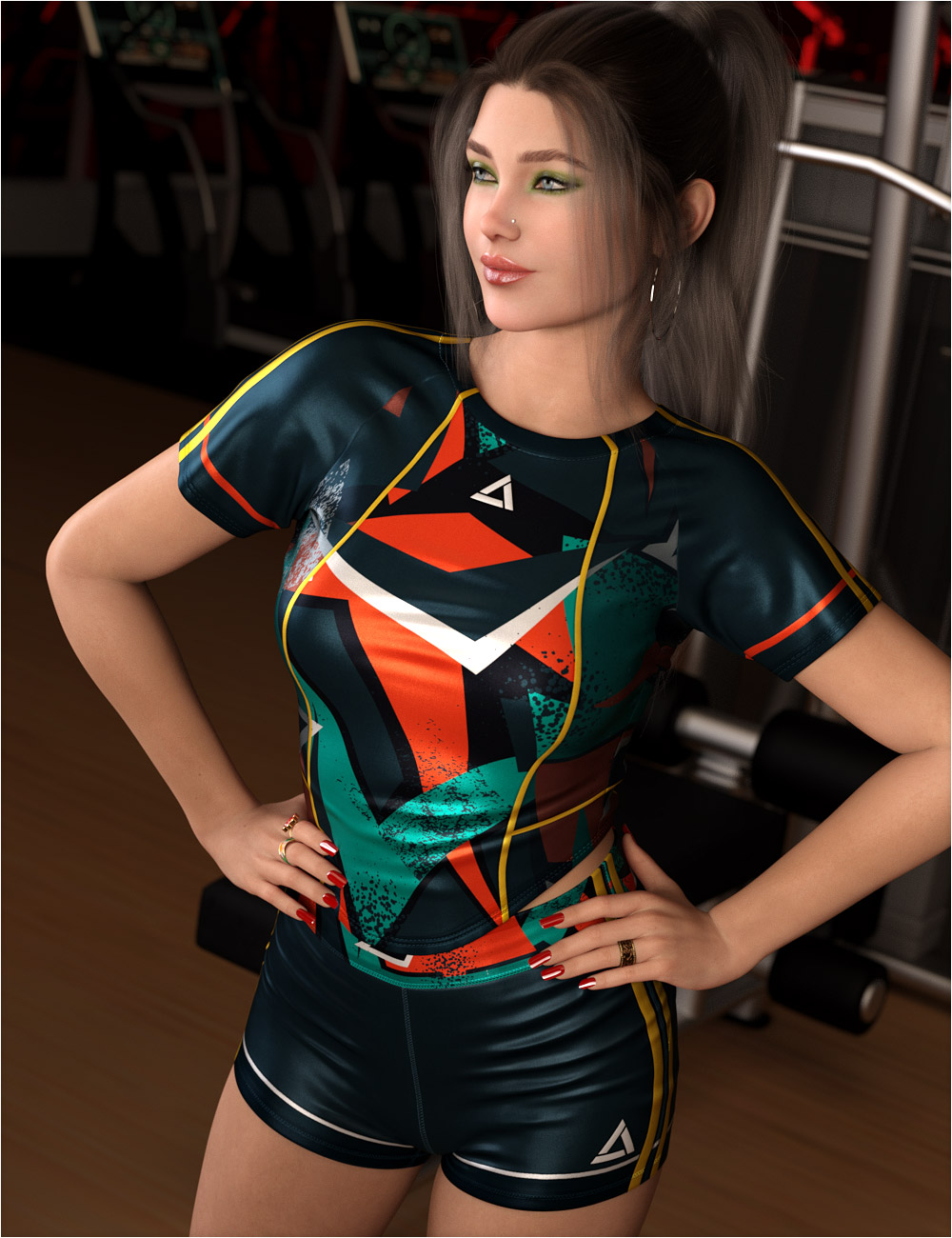 Exercising Textures for dForce SU Sports Clothes | Daz 3D