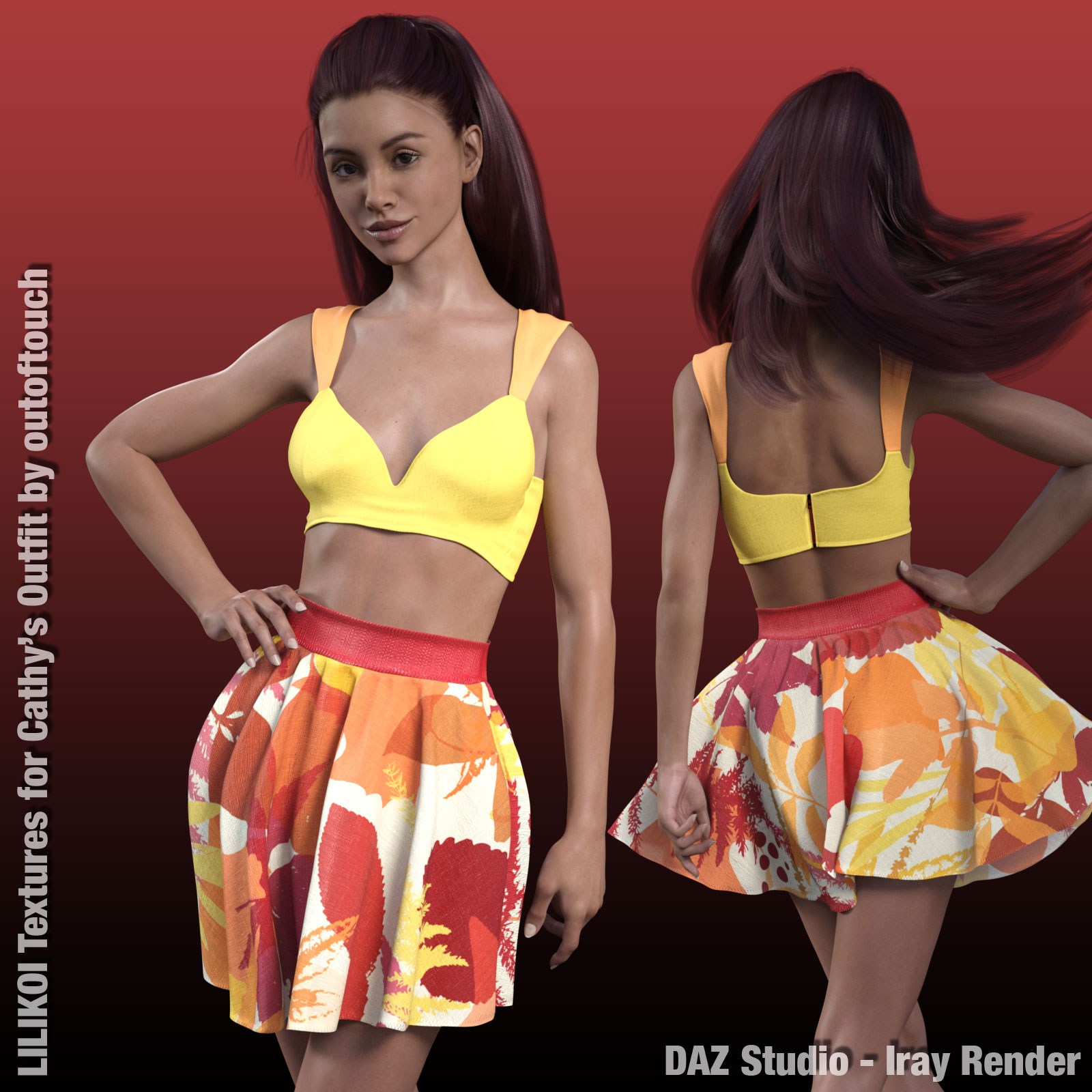 LILIKOI Textures for Cathy's Outfit | Daz 3D
