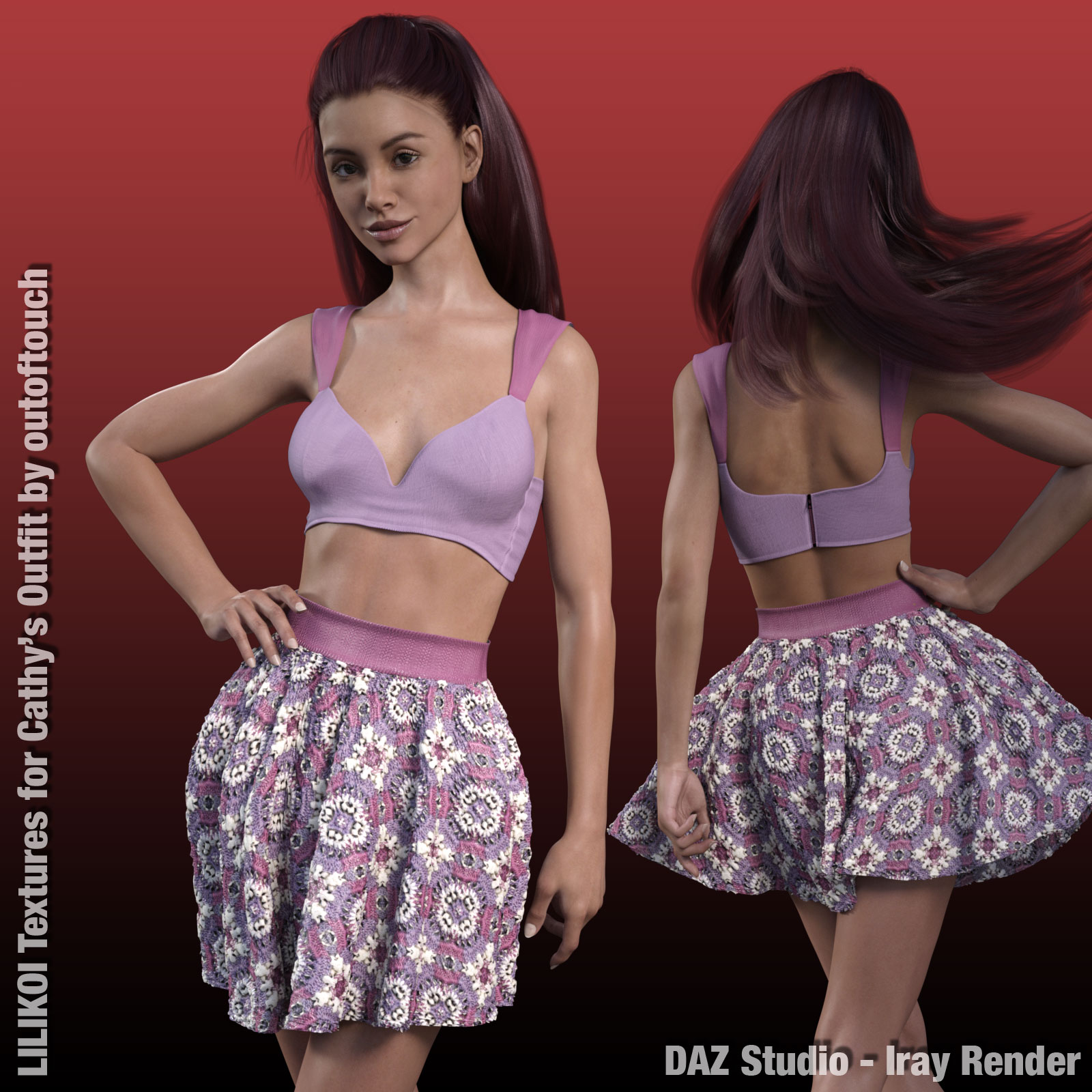 LILIKOI Textures for Cathy's Outfit | Daz 3D