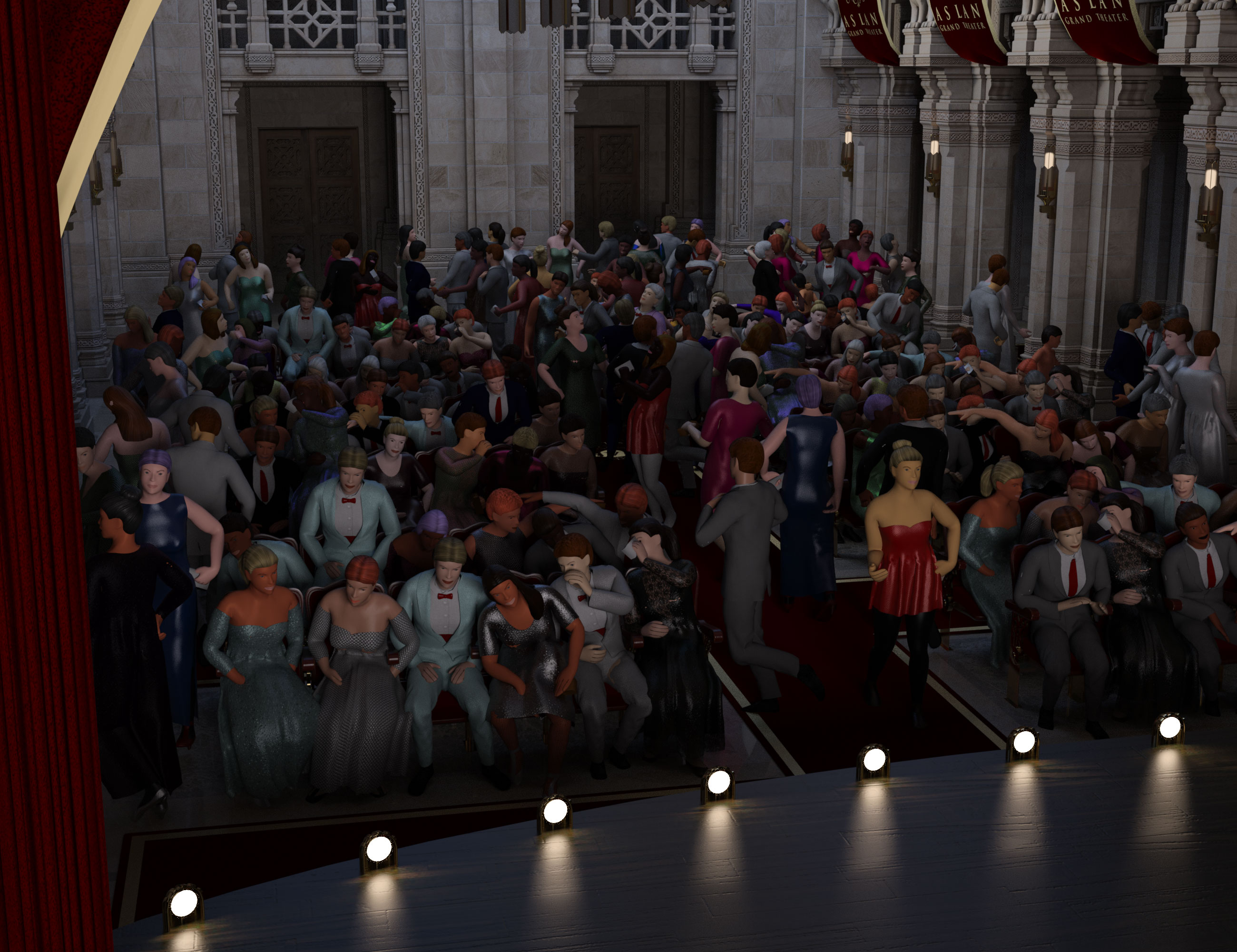 LowPoly Crowd Creator Expansion: Dinner and a Show | Daz 3D
