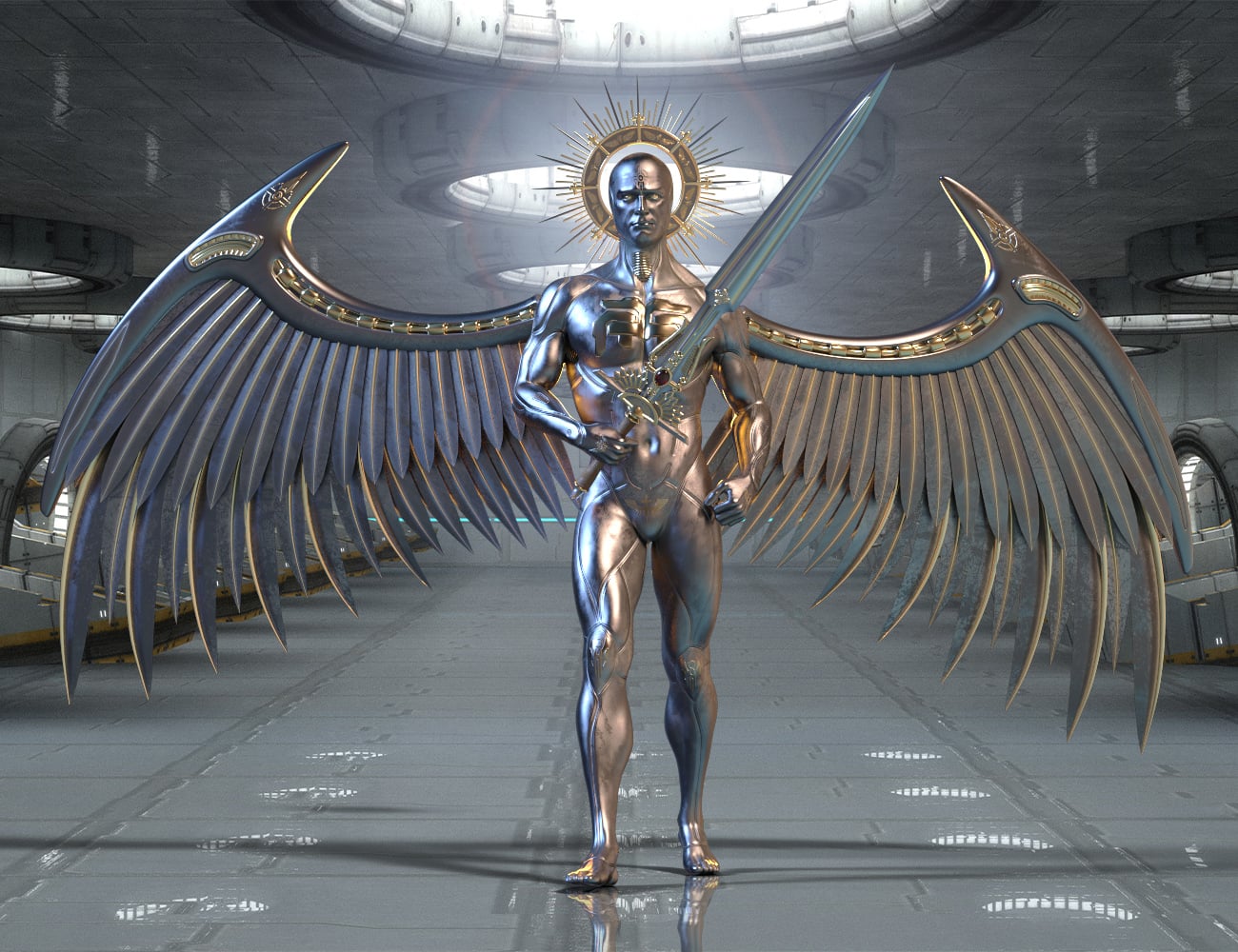 Biomech Angels for Genesis 9 | Daz 3D