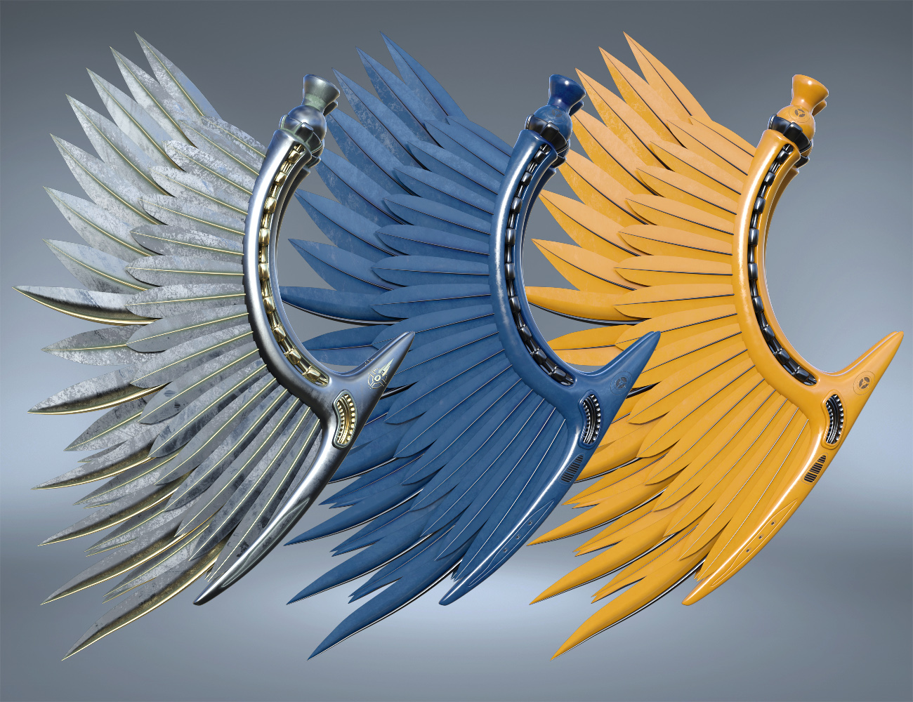 Biomech Angel Wings for Genesis 9 | Daz 3D