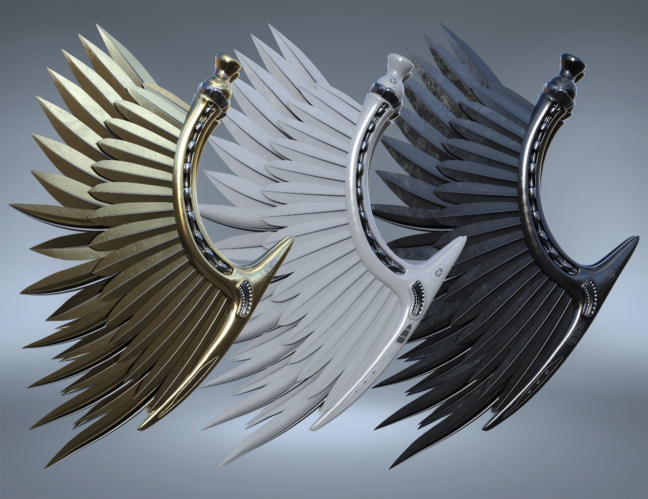 Biomech Angel Wings for Genesis 9 | Daz 3D