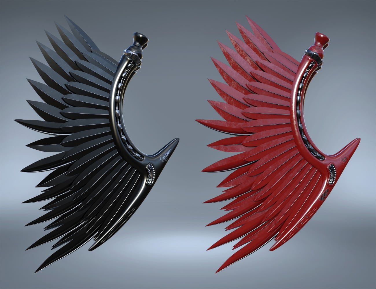 Biomech Angel Wings for Genesis 9 | Daz 3D