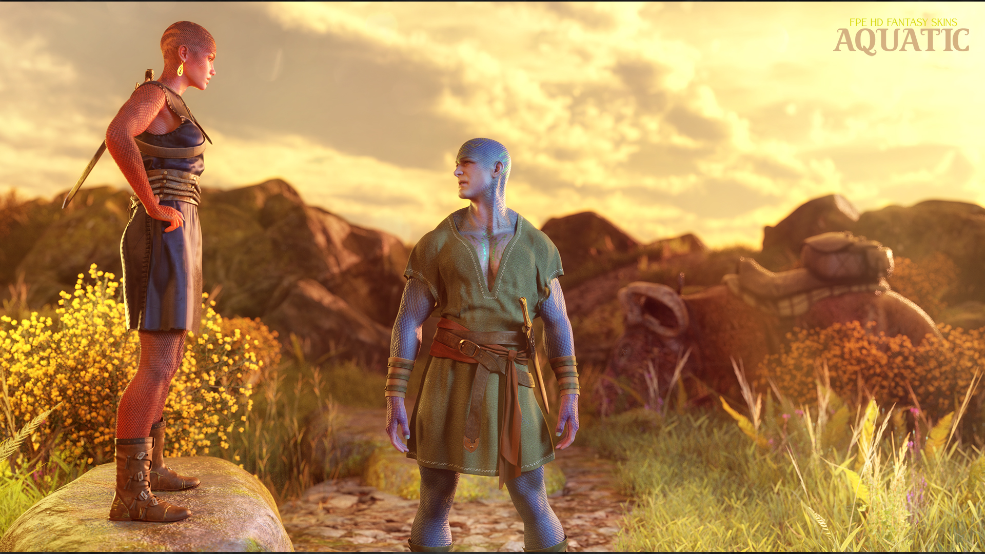 FPE HD Fantasy Skins Aquatic for Genesis 9 | Daz 3D
