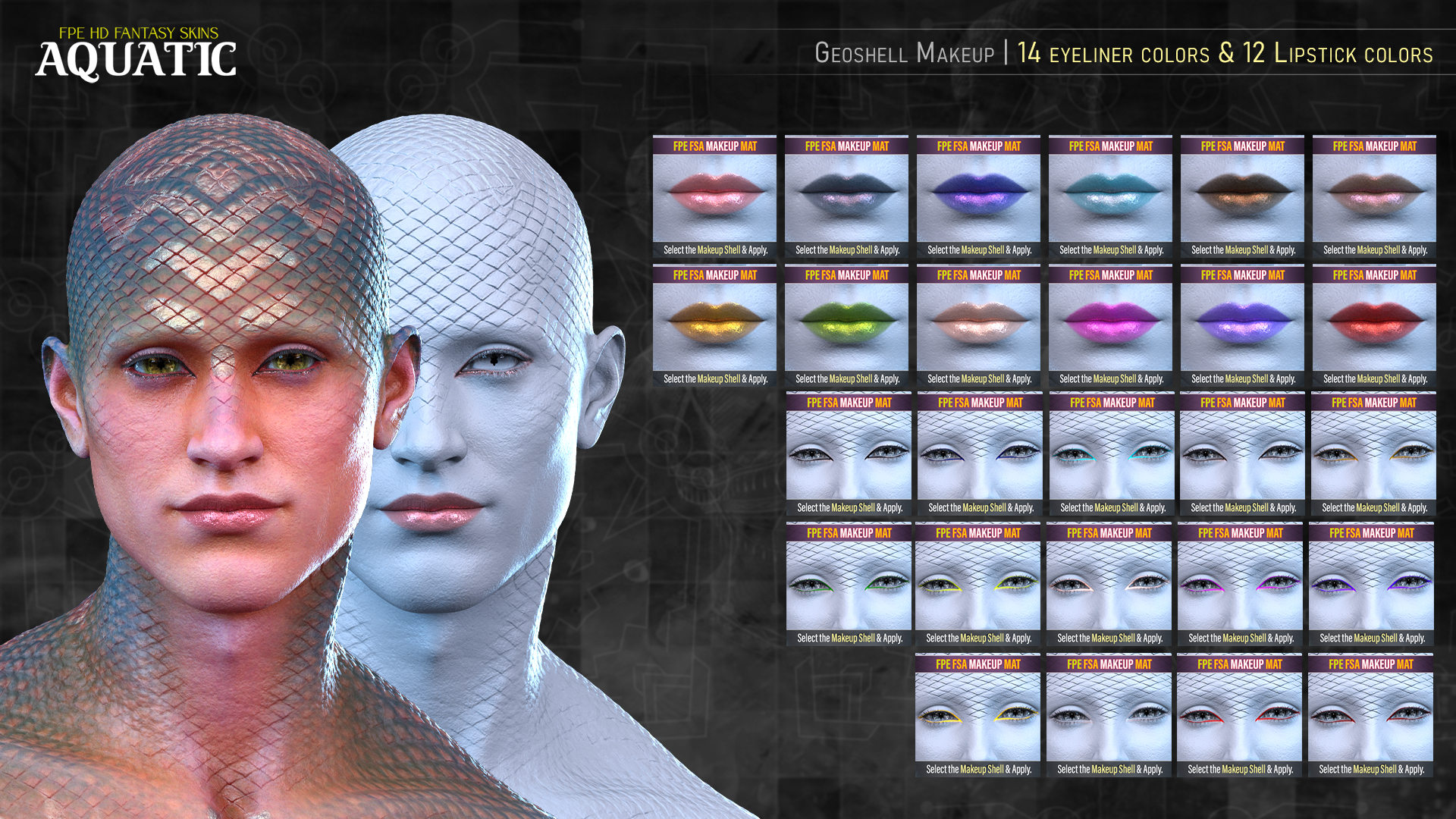 FPE HD Fantasy Skins Aquatic for Genesis 9 | Daz 3D