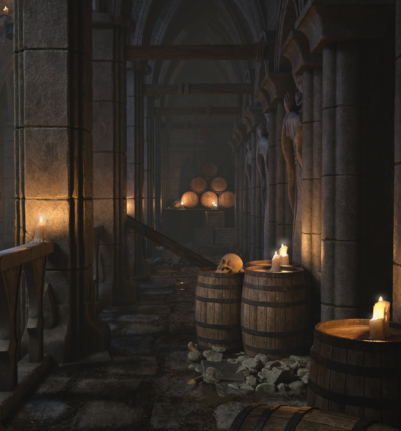 Dark Corridor | Daz 3D