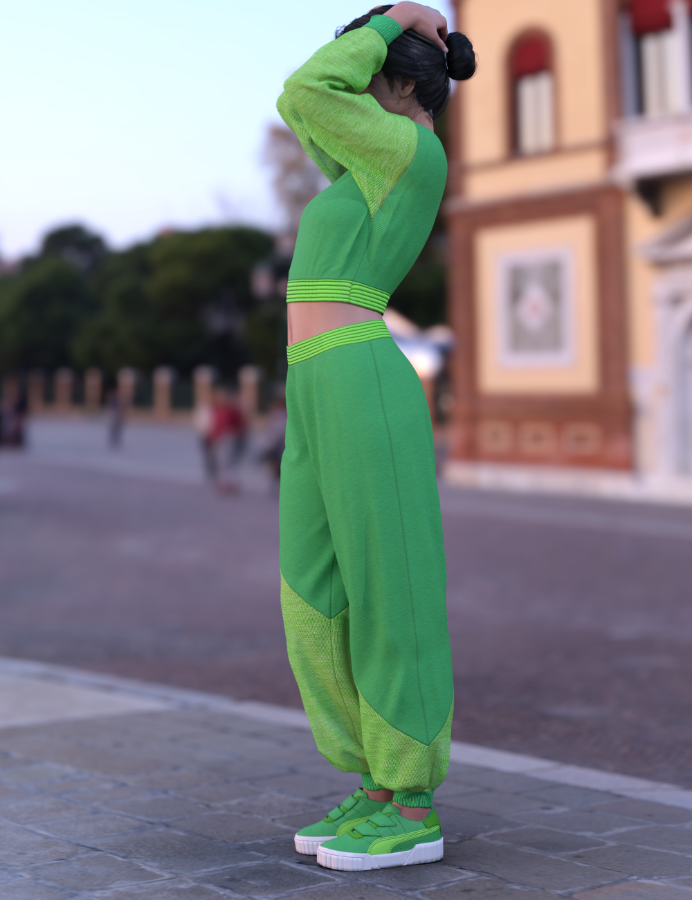 dForce Trendy Tracksuit Outfit for Genesis 9 | Daz 3D