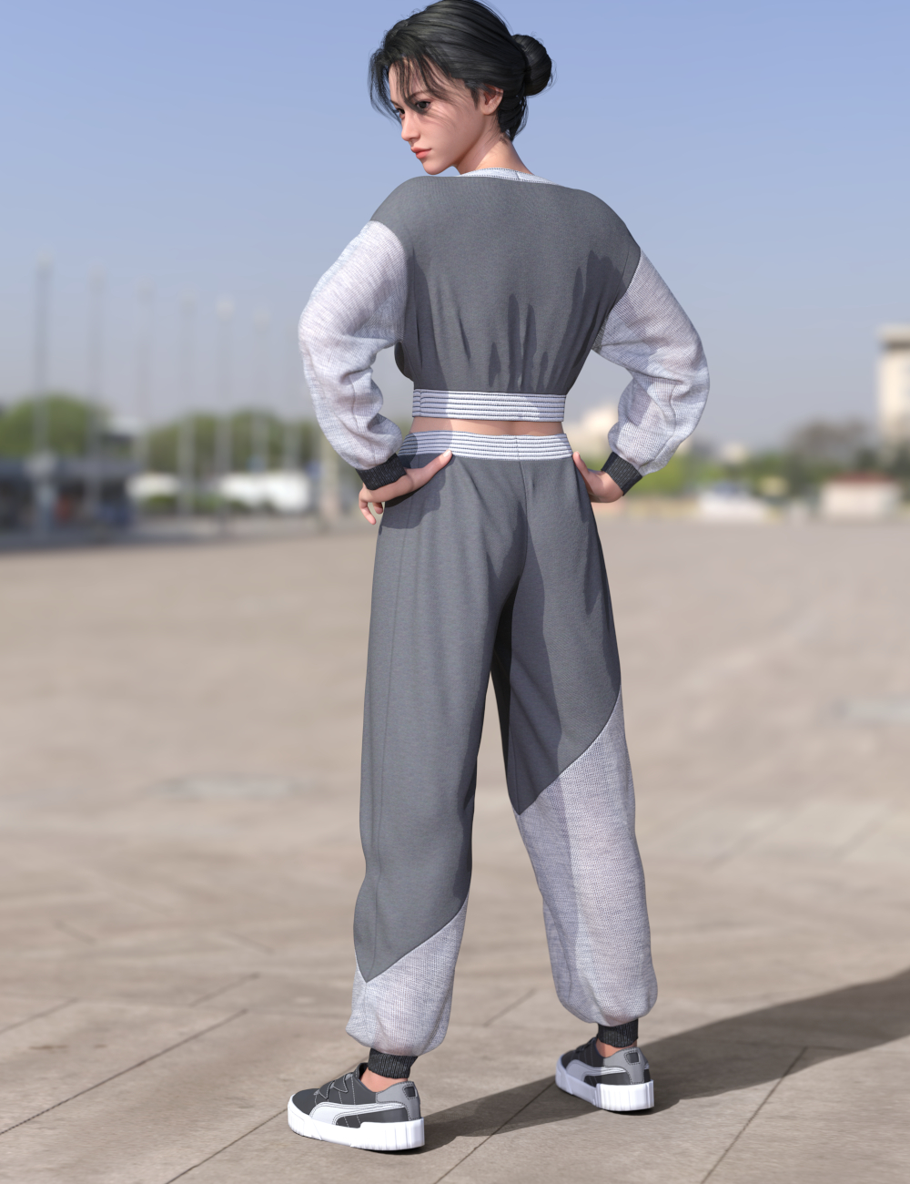 dForce Trendy Tracksuit Outfit for Genesis 9 | Daz 3D