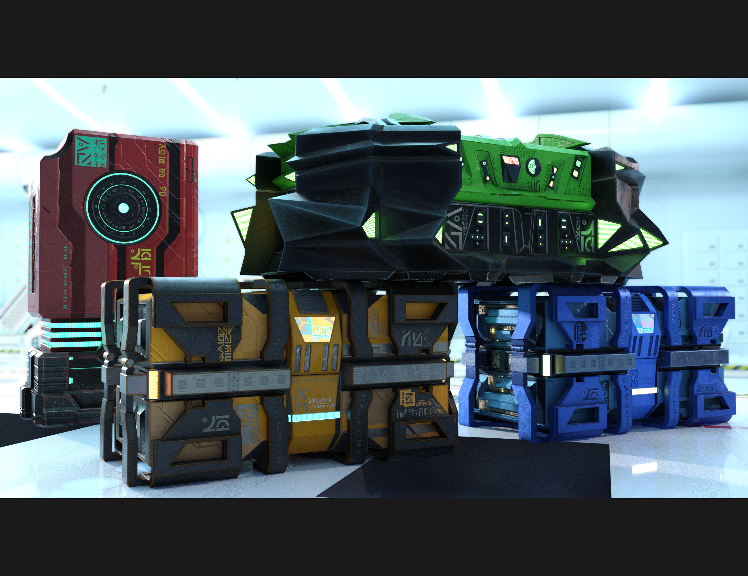 Alien Loot Boxes | Daz 3D