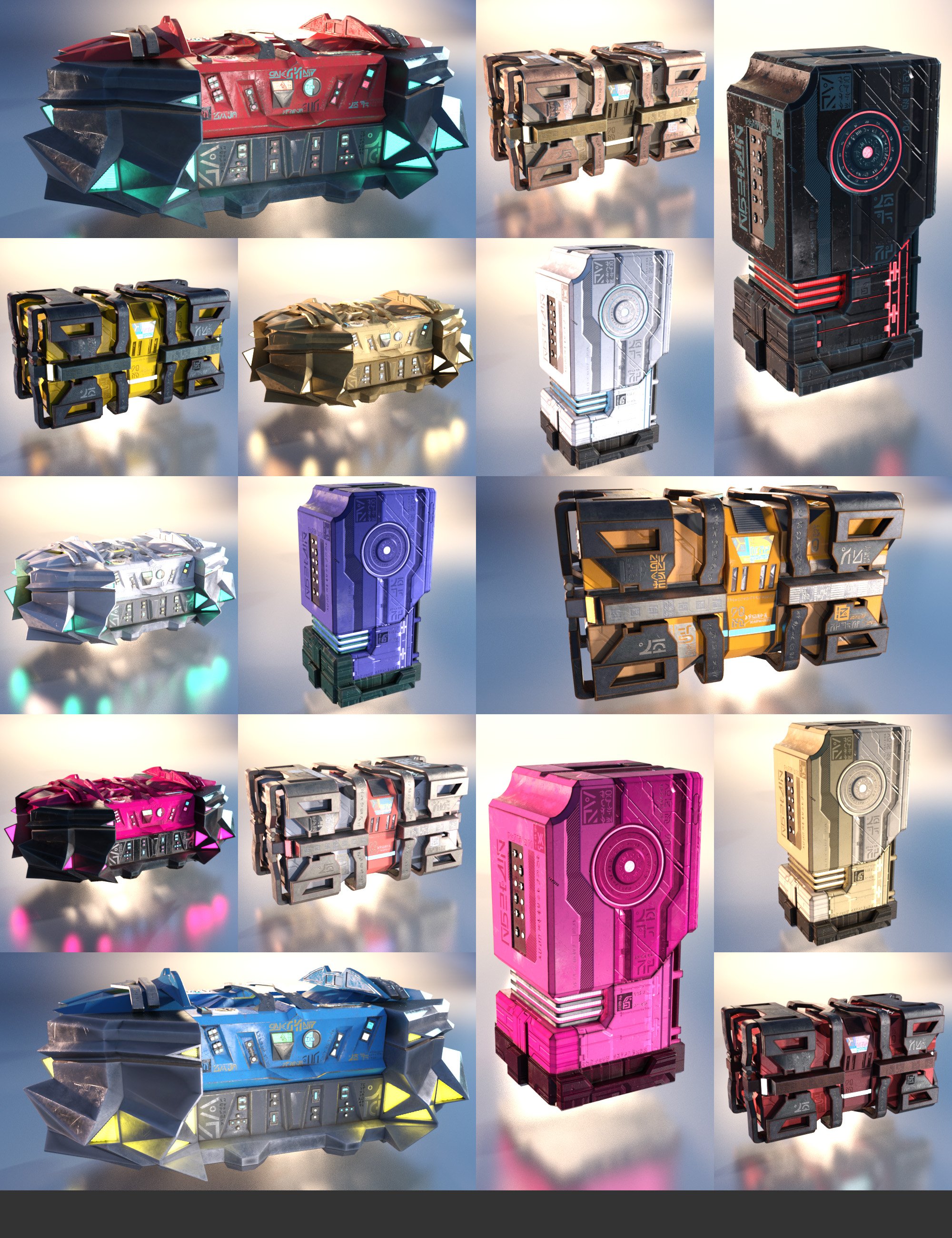 Alien Loot Boxes | Daz 3D