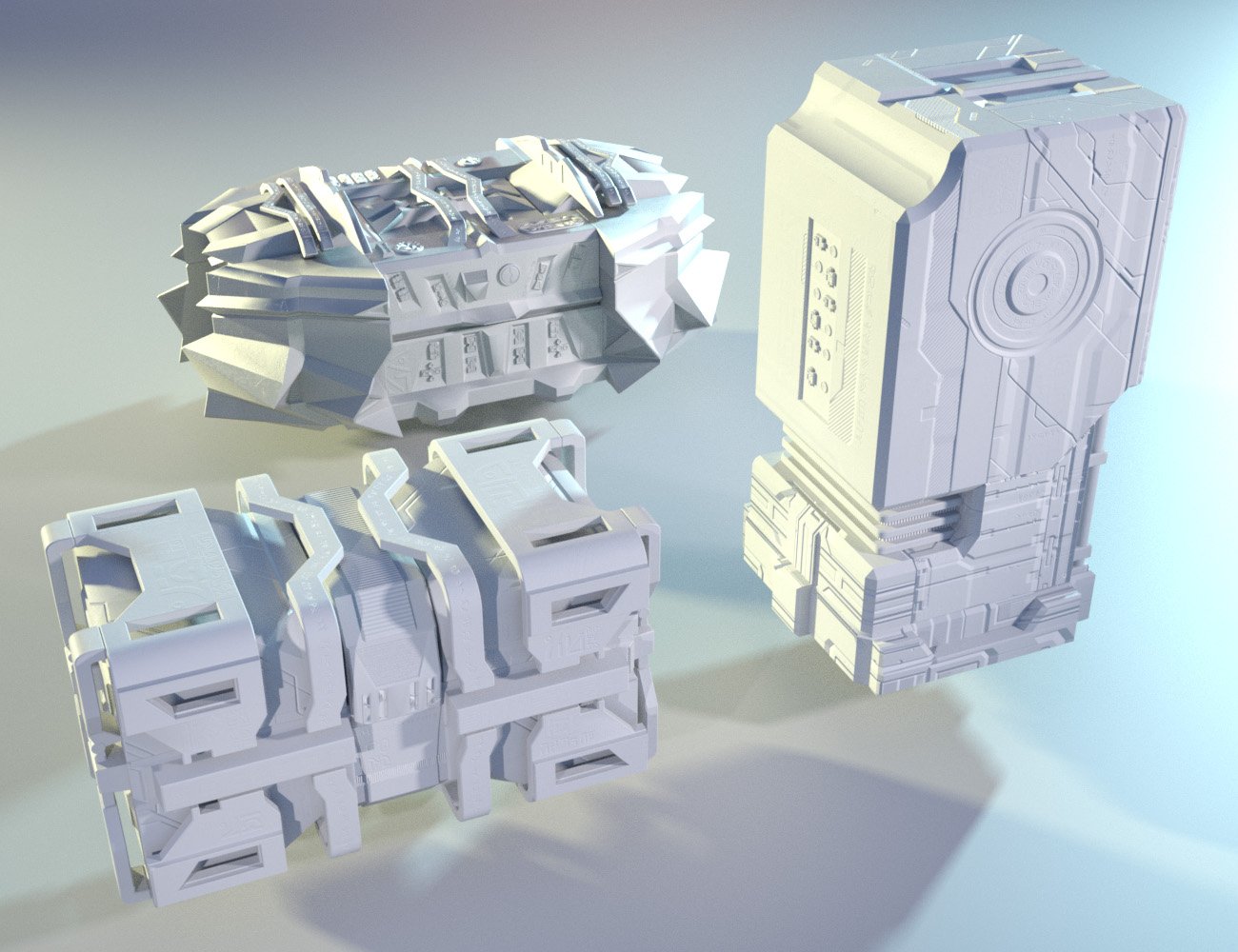 Alien Loot Boxes | Daz 3D