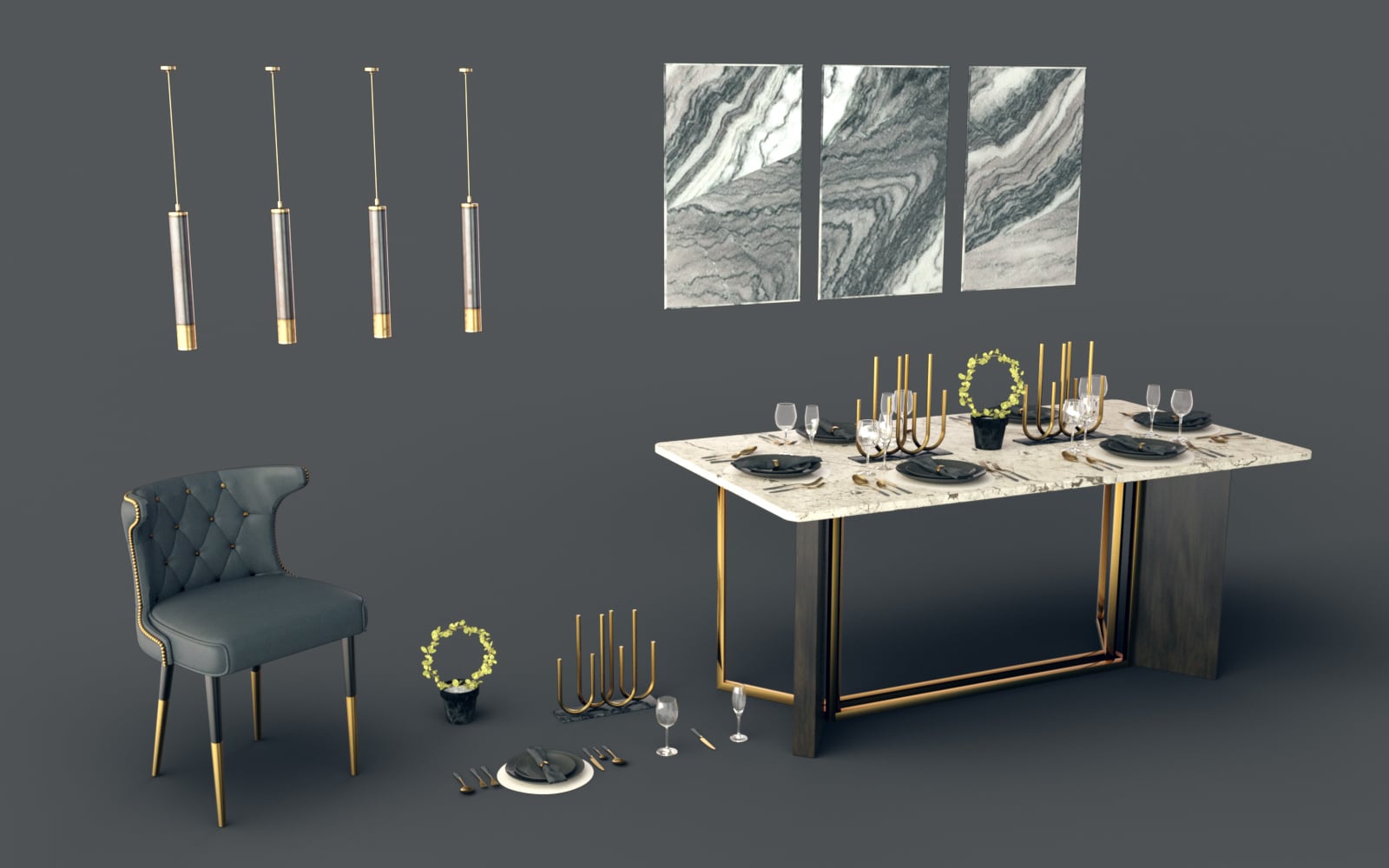 Fancy Furniture Set 03 | Daz 3D